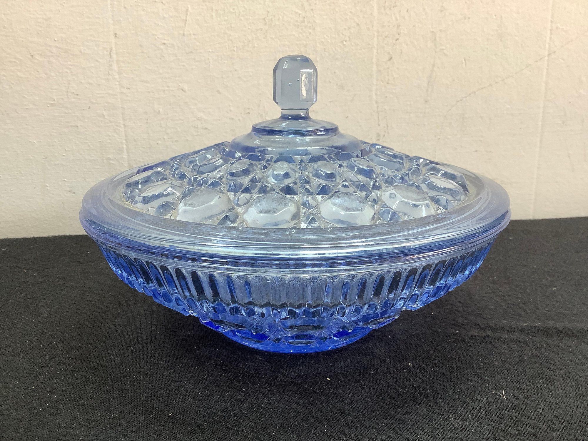 Blue Glass Candy Dish #1945623 | Auctionninja.com