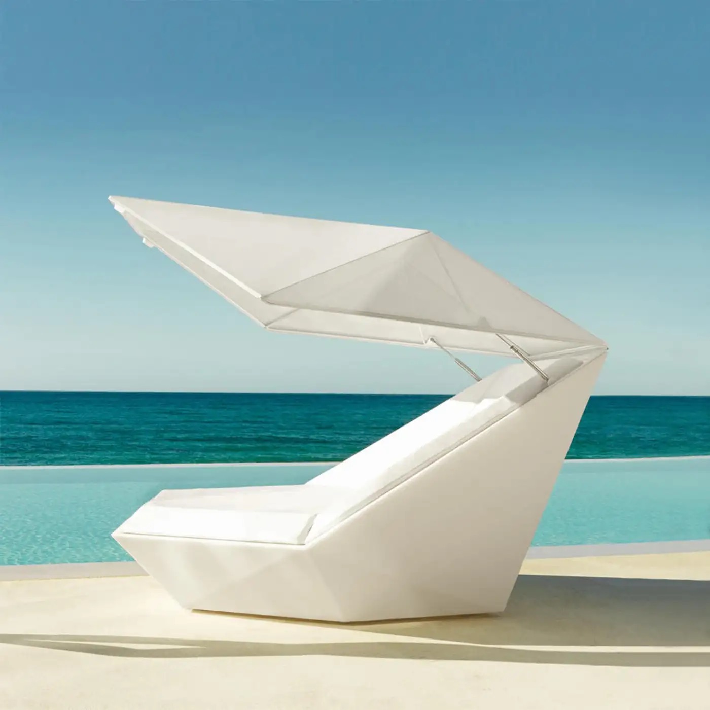 A Vondom Faz Day Bed With Pivot Cover Shade - LED Illumination ...