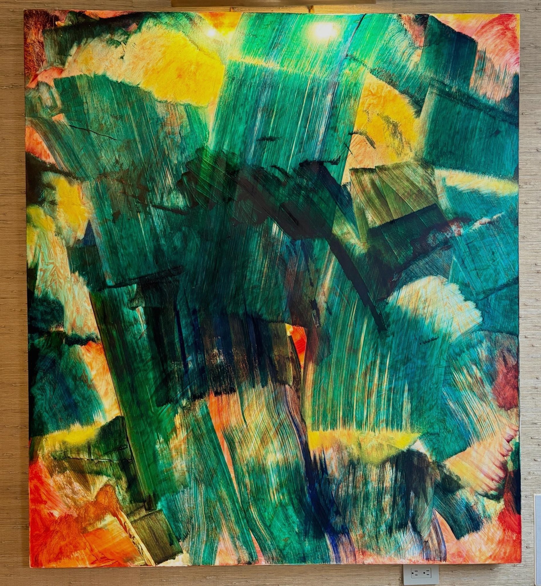Matthew Fischer (b. 1970) Monumental Abstract Oil Painting, 70 X 63 In ...