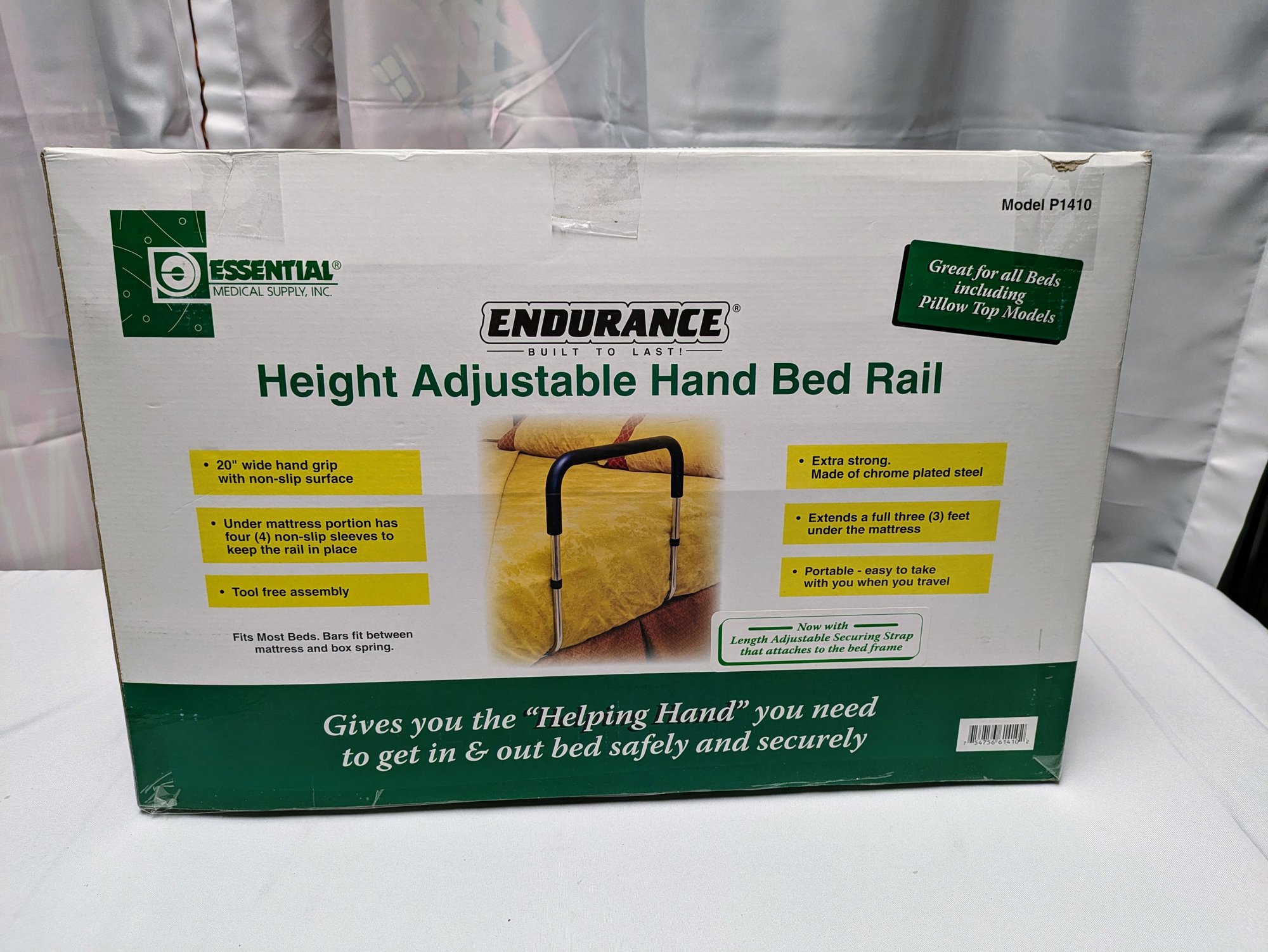 Essential Medical Supply Chrome Adjustable Hand Bed Rail #1922041 ...