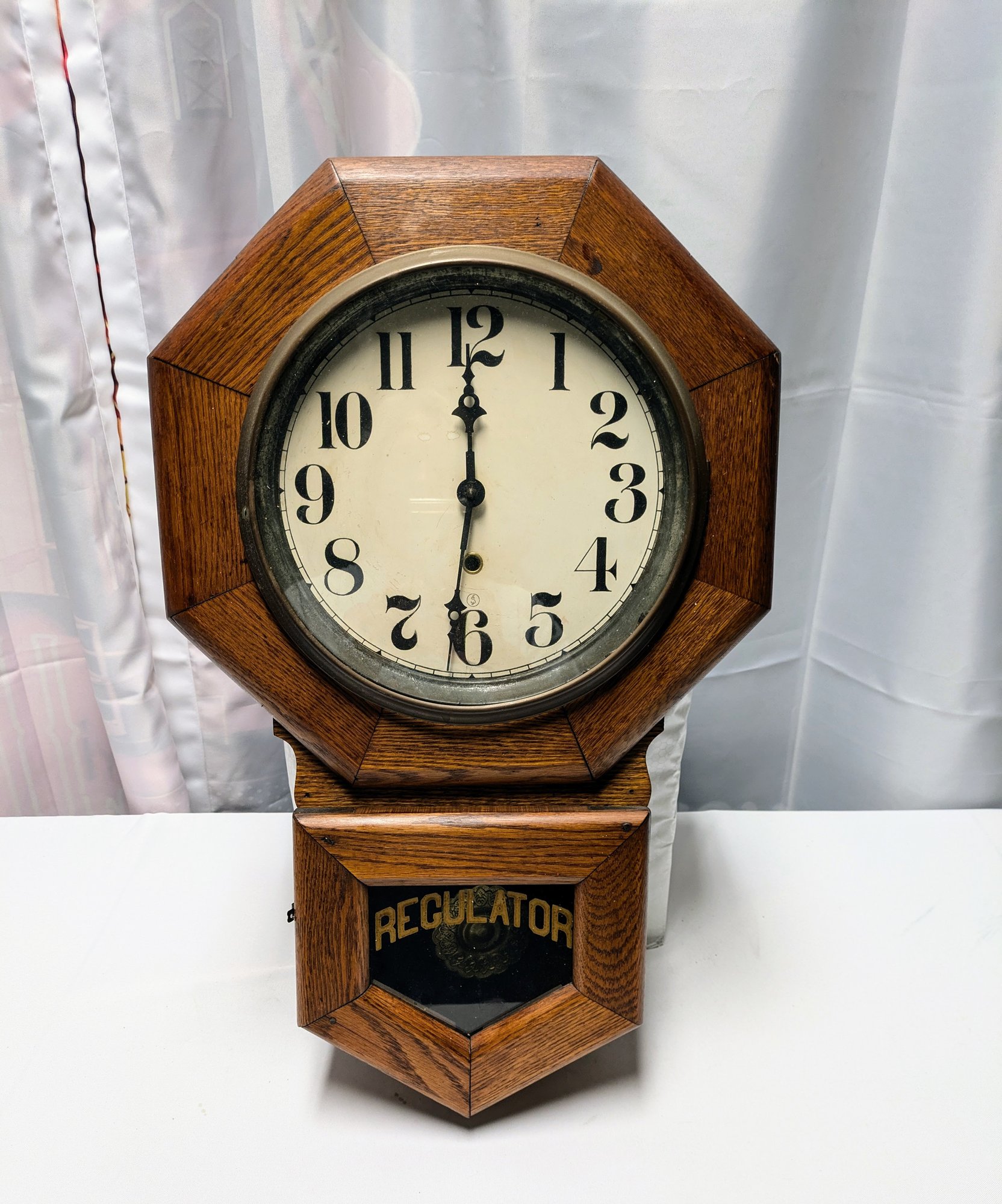 Antique C. 1900 Sessions Clock Co. Regulator Octagonal And Drop ...