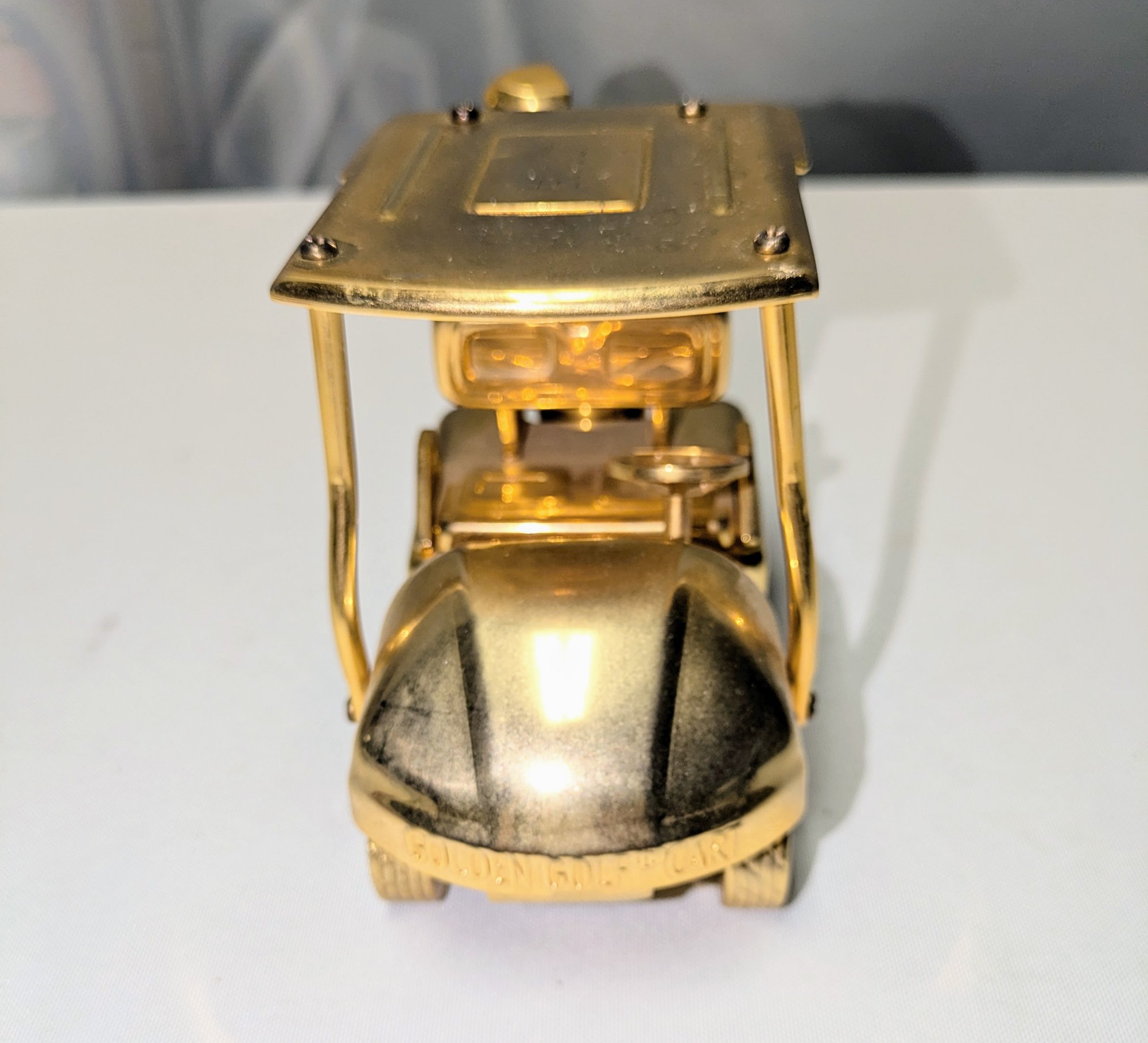 Vintage Golden Golf Cart Model, A Heavy, Believed To Be Gold Plated, Made By GoldenGolf #1937482 ...