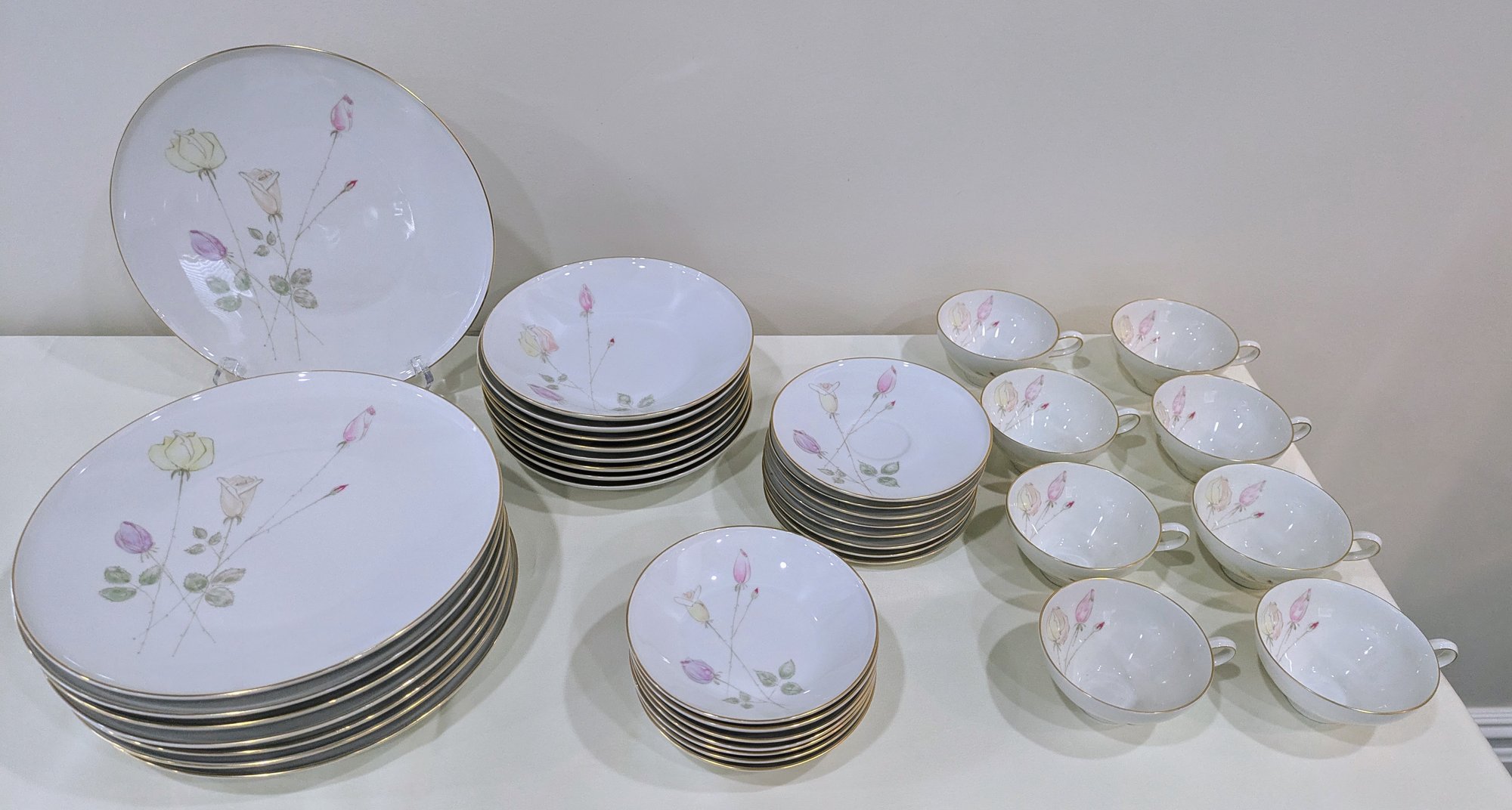 Vintage Heinrich H& Co., Floral Pattern China Dinnerware Service For 8 ...