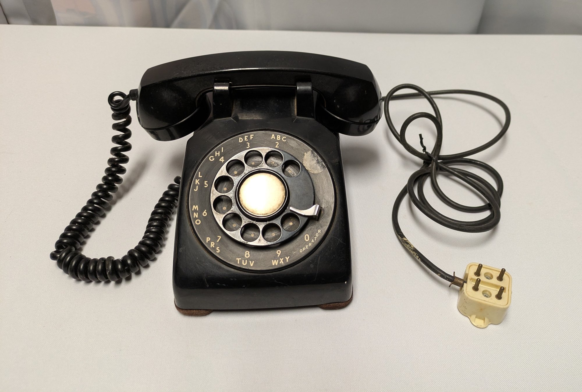 Vintage 1950s Western Electric, Bakelite Handset Black Rotary Phone #CD ...