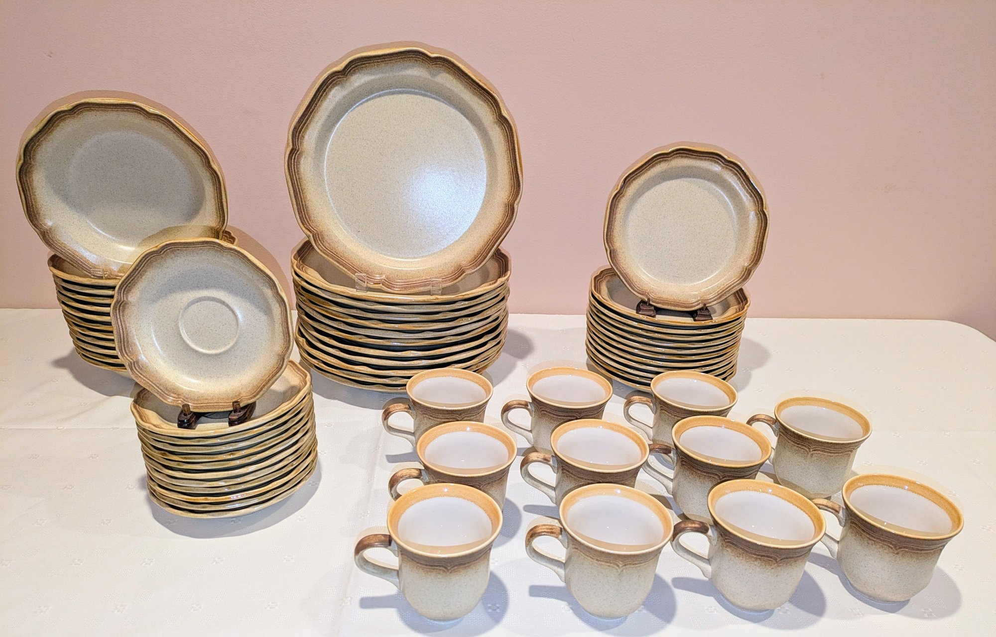 Vintage Mikasa "Whole Wheat" Pattern Oven To Table Dinnerware Set ...