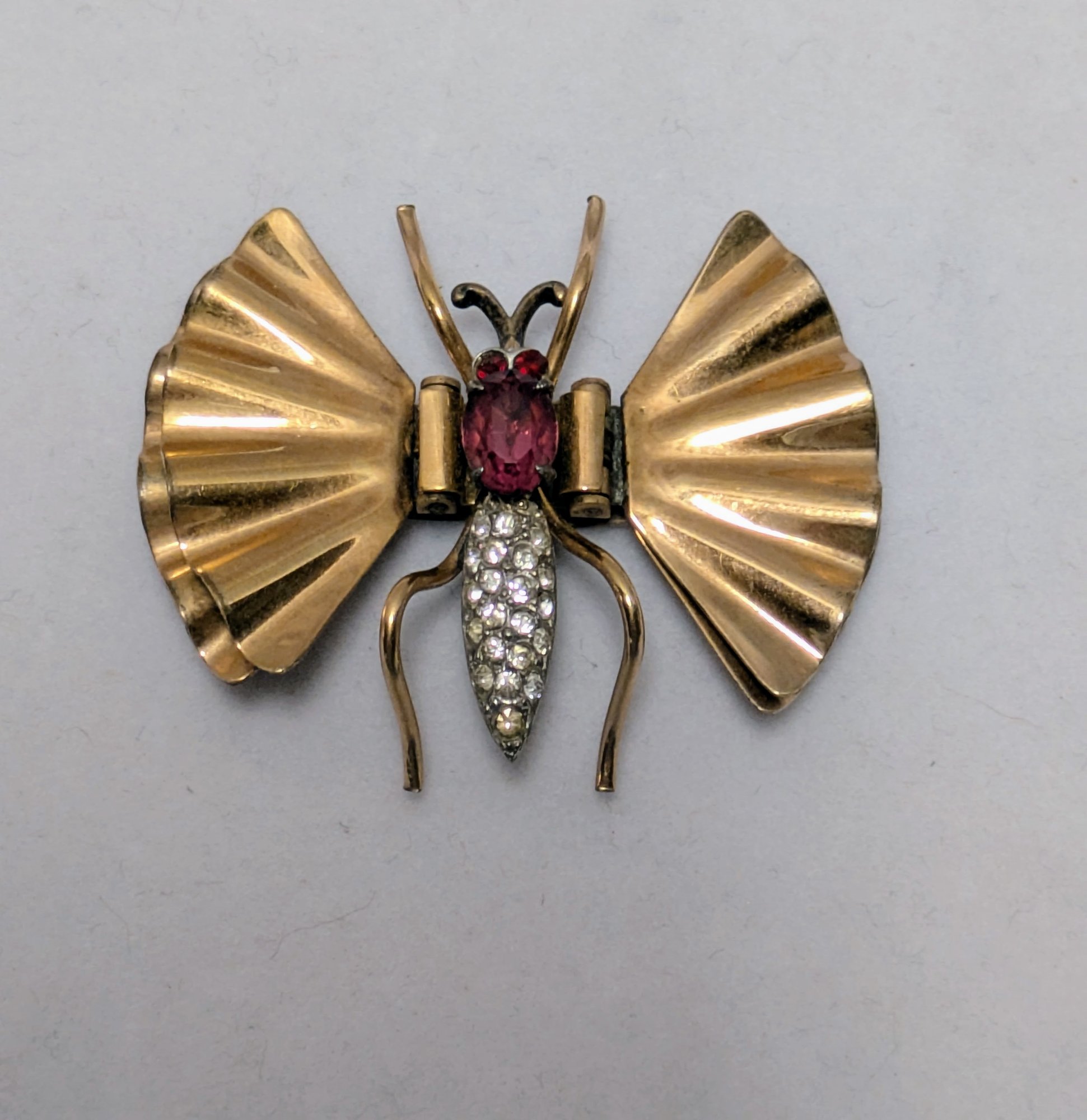 Vintage Estate Piece - Charles Reis Signed CR Co., Hinged Butterfly ...
