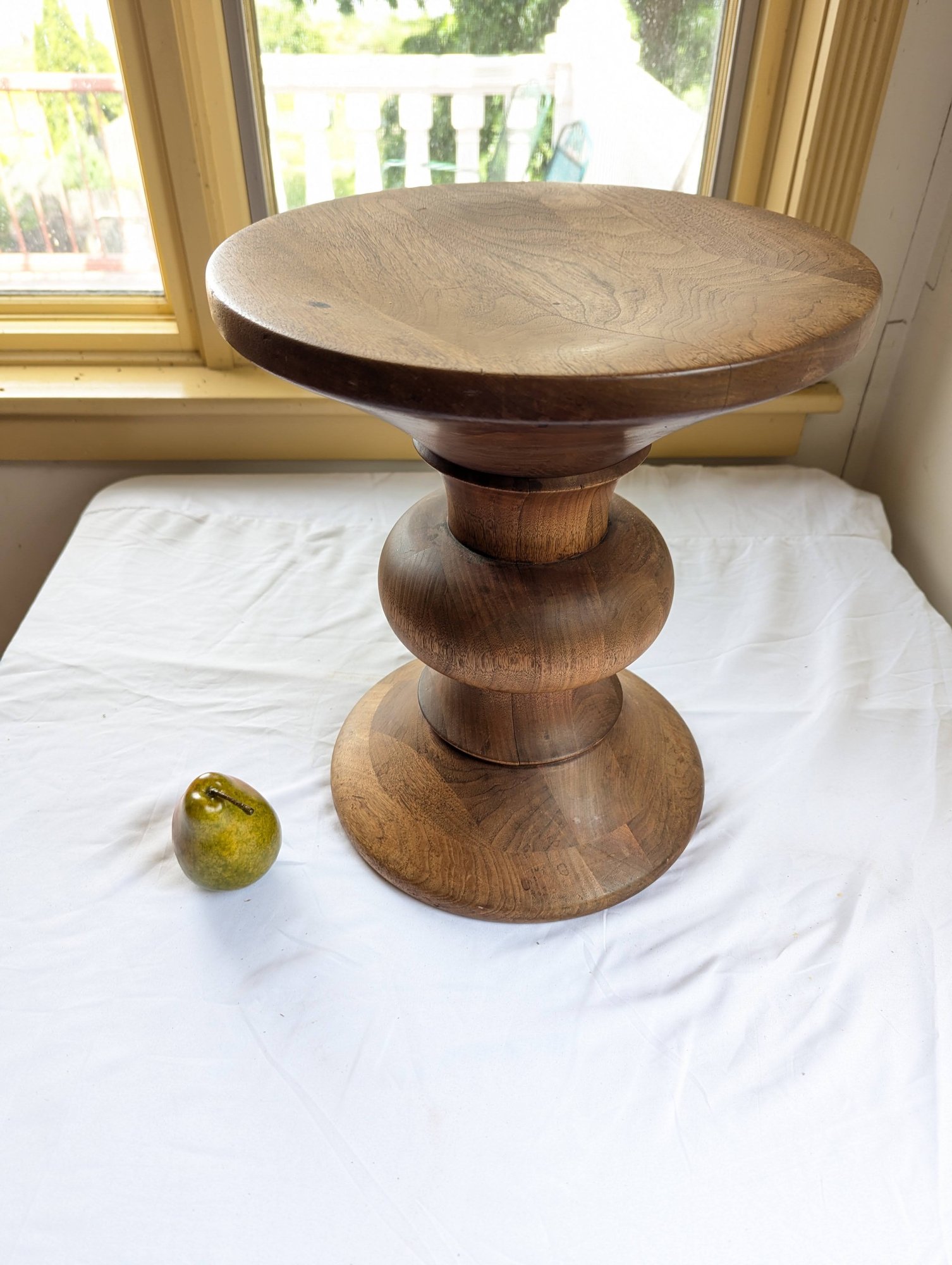 Vintage Eames Turned Stool #2156018 | Auctionninja.com