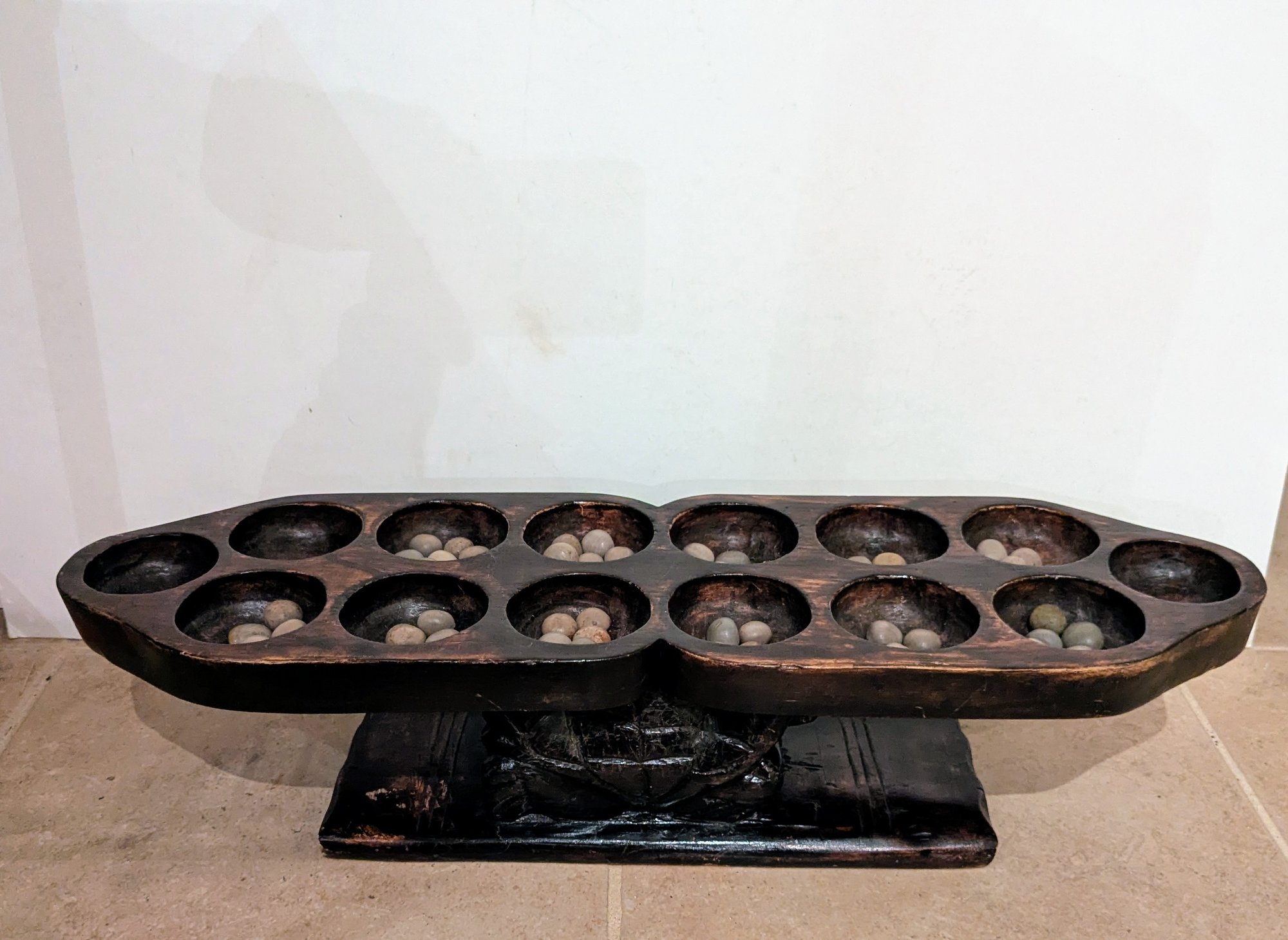 Wooden Sungka Board / Wooden Decor/ Variant Of Mancala Game Played In ...