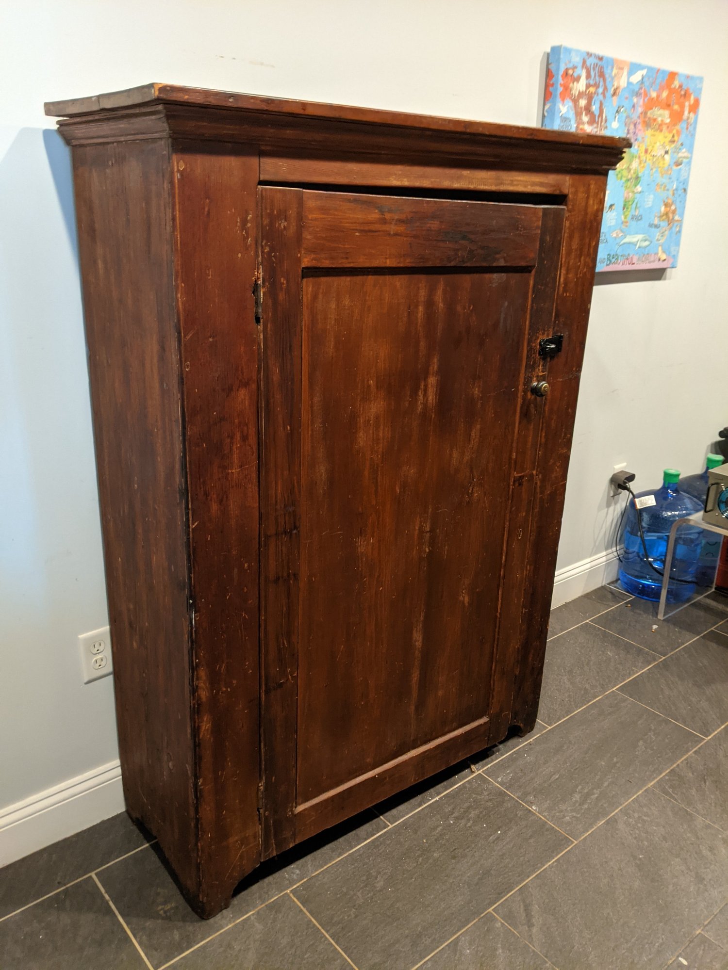 Primitive Cupboard With Shelves #2192681 | Auctionninja.com