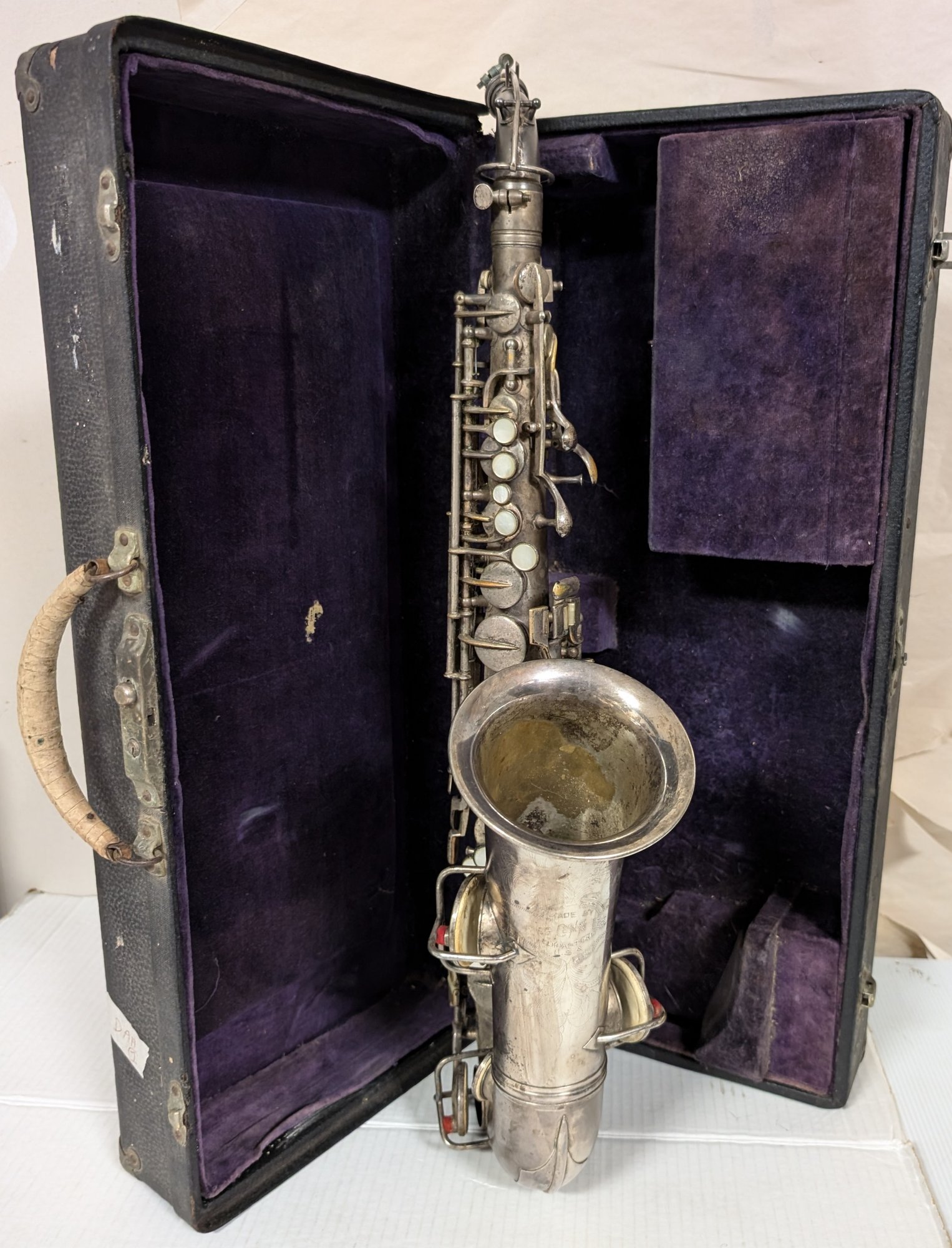 Vintage Silver Buescher True Tone Alto Saxophone With Original Case ...