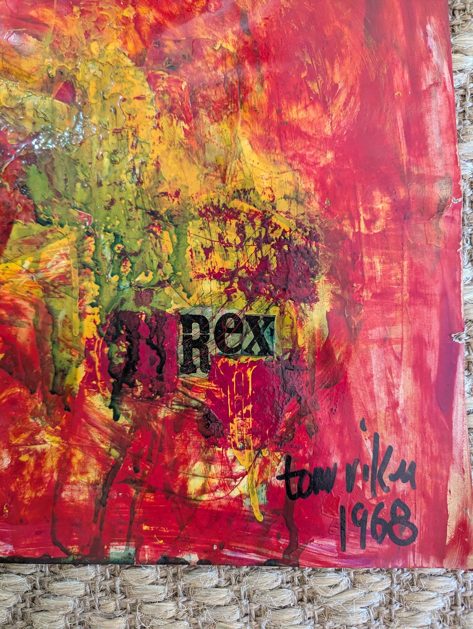 Two Vibrant And Original Works Unframed Signed And Dated (1968) Tom ...