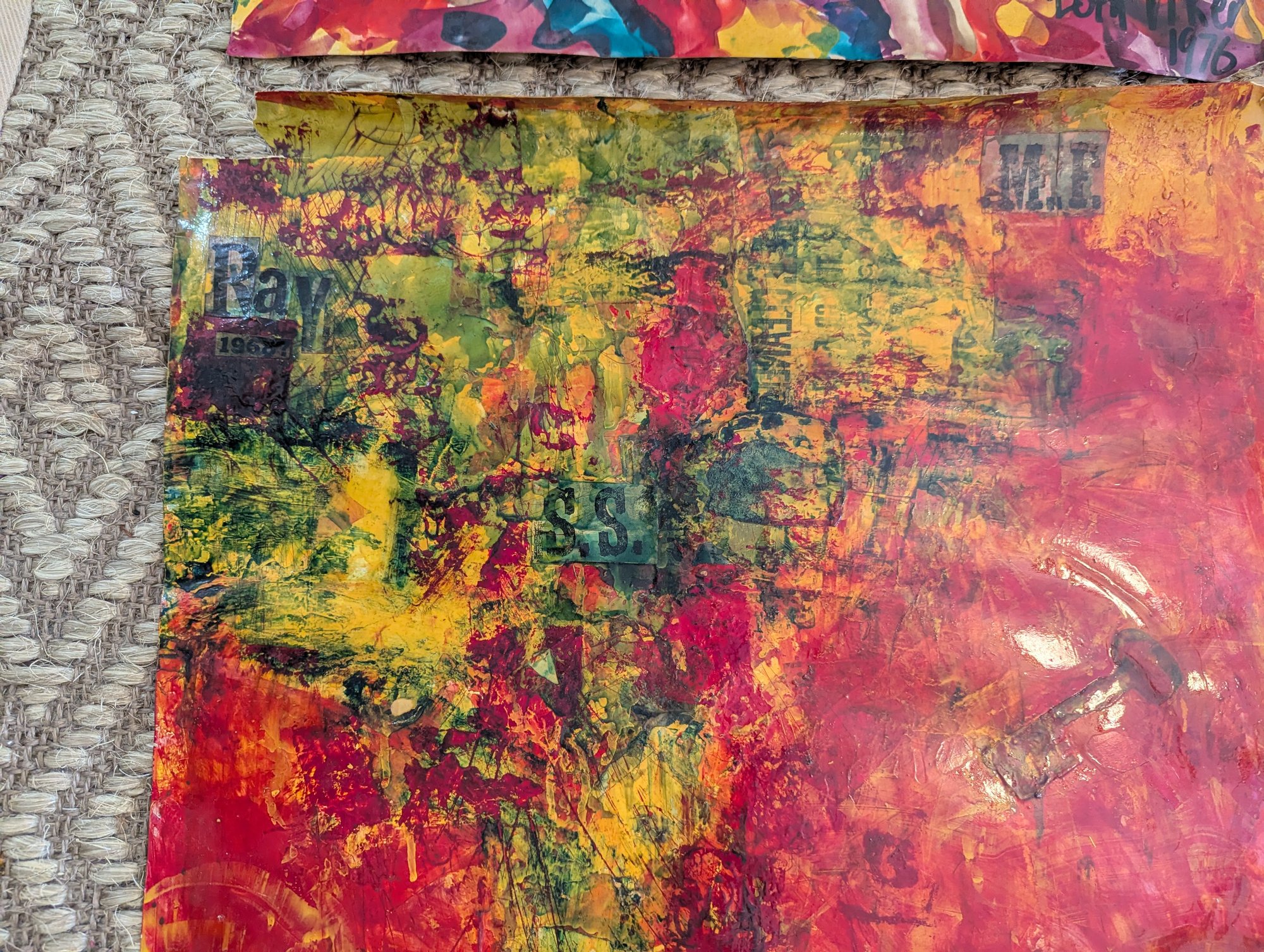 Two Vibrant And Original Works Unframed Signed And Dated (1968) Tom ...