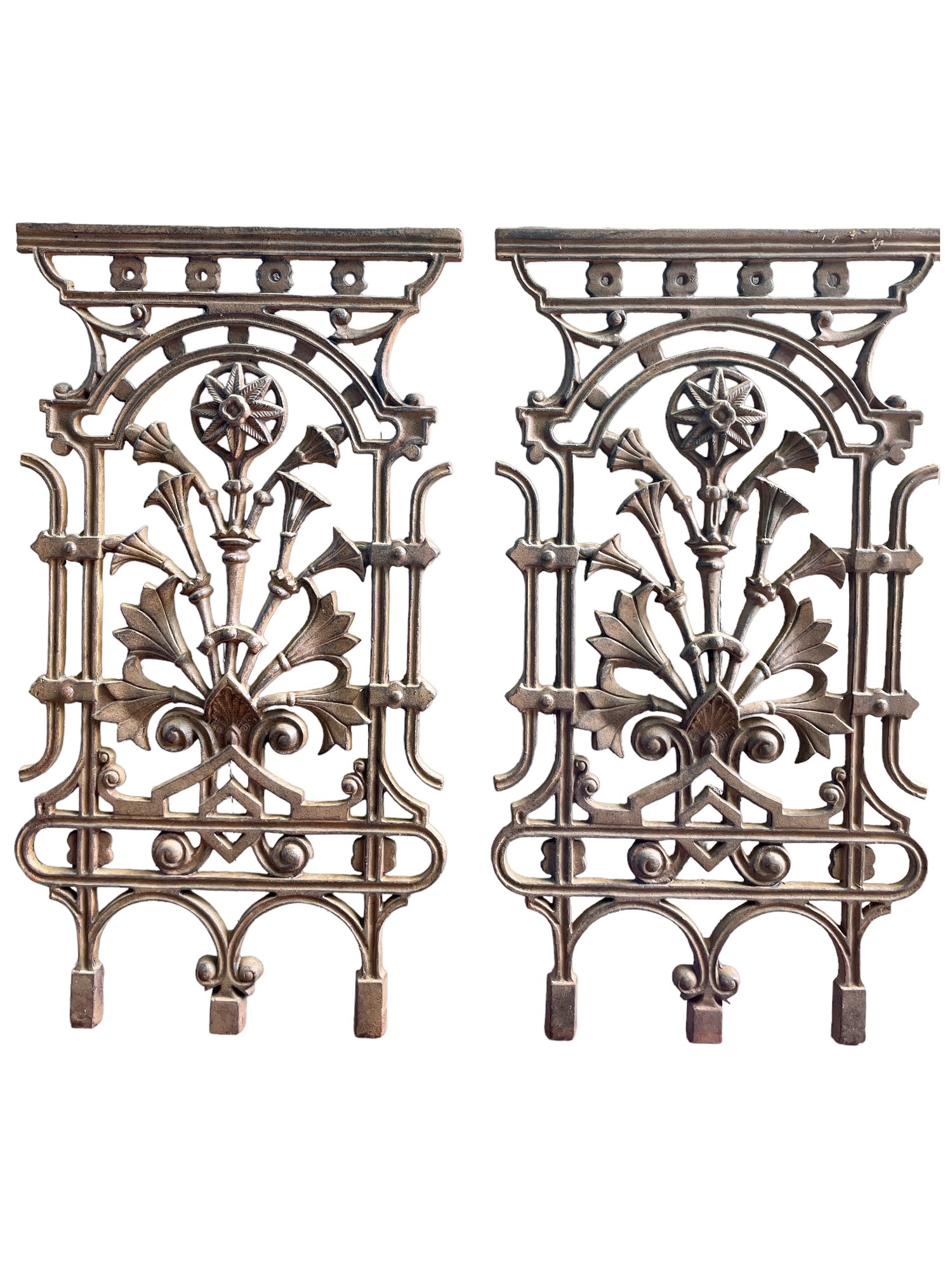 Pair Of Antique Cast Iron Victorian Guard Rail Panels . #1910476 ...