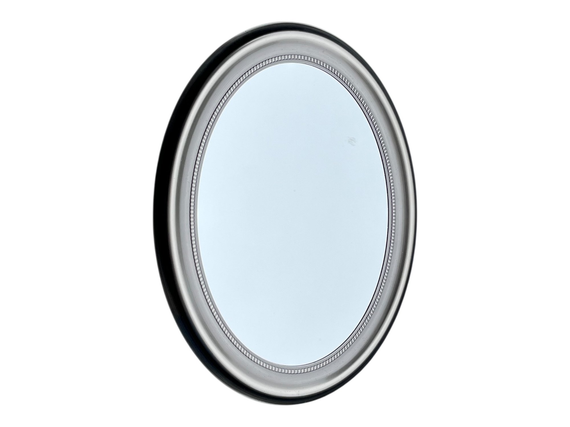 Contemporary Oval Shape Silver Tone Frame Mirror #40841211 ...