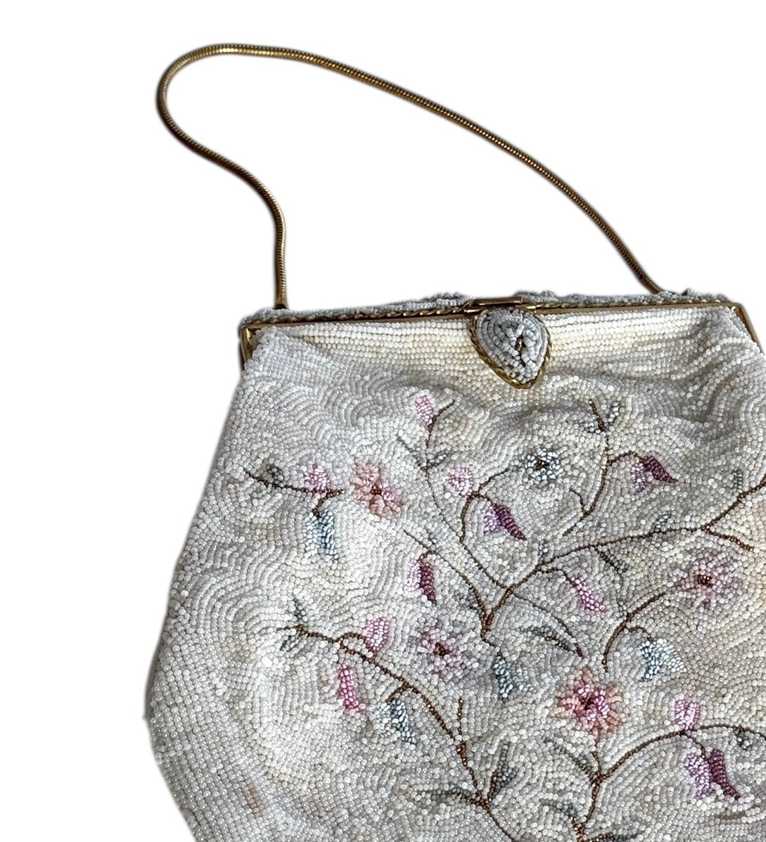 Vintage Beaded Bag Handmade In France #2245508 | Auctionninja.com