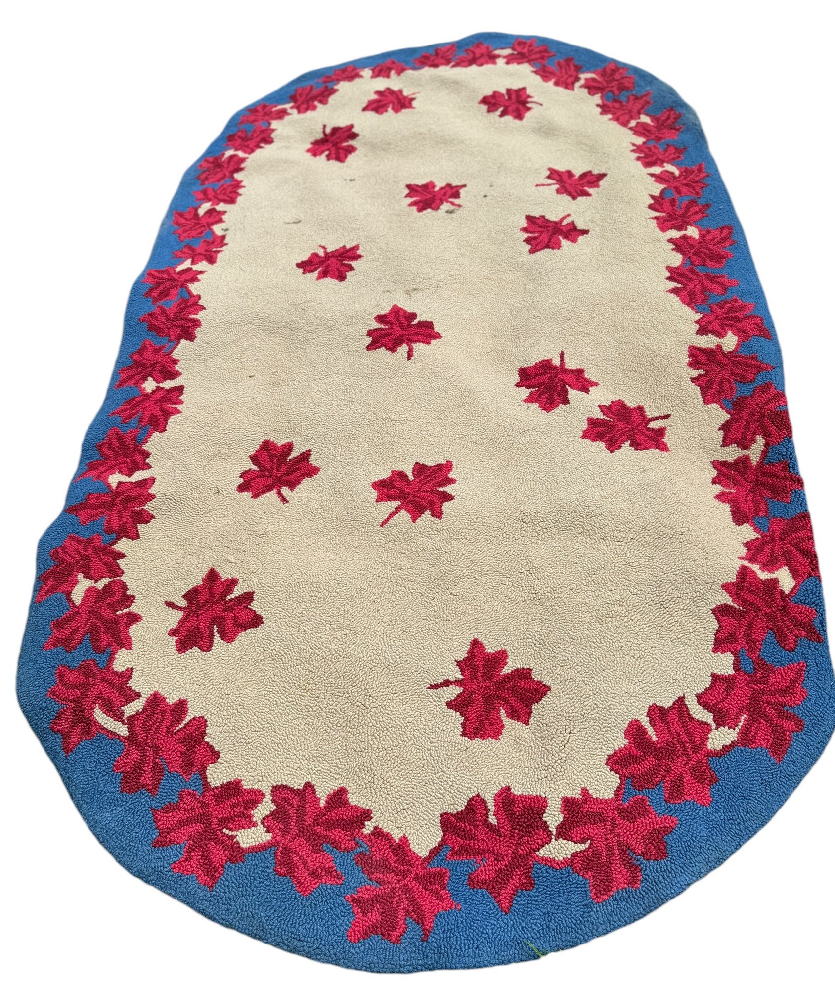 Custom Vintage Priscilla Turner Hand Hooked Wool Rug 4.6 FT X 8.6 FT ...