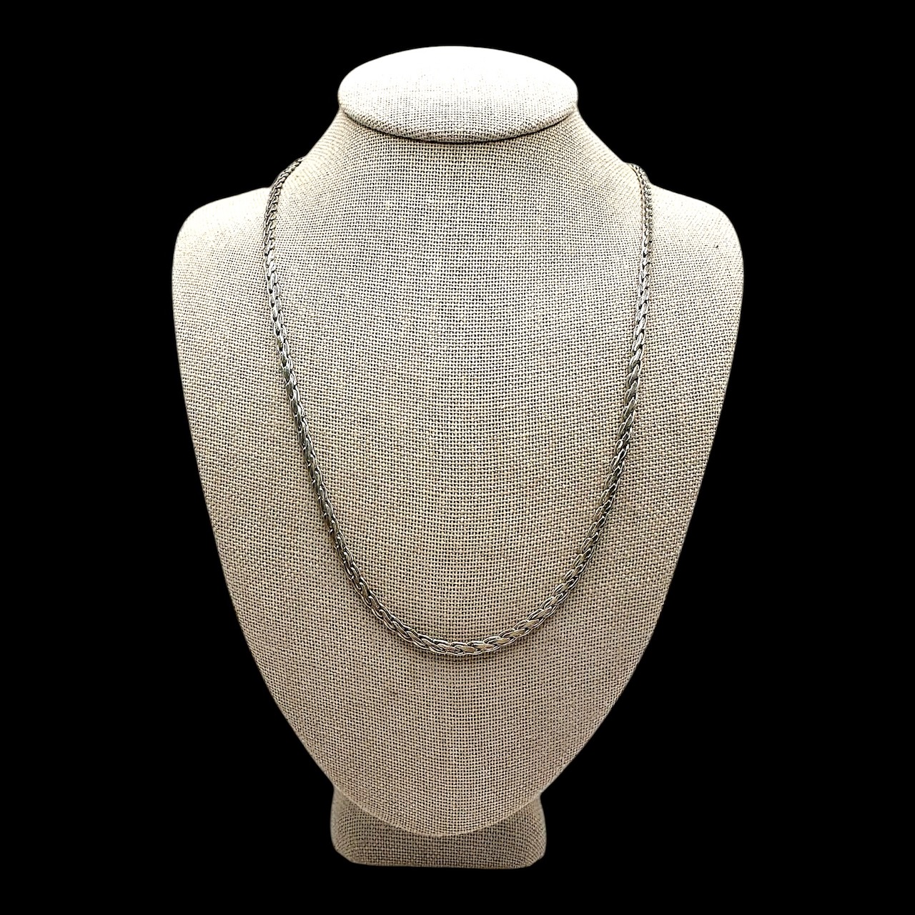 Vintage Sterling Silver Twist Chain Necklace #2096363 | Auctionninja.com
