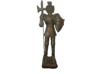 Vintage Medieval Brass Knight In Armour #1927761 | Auctionninja.com