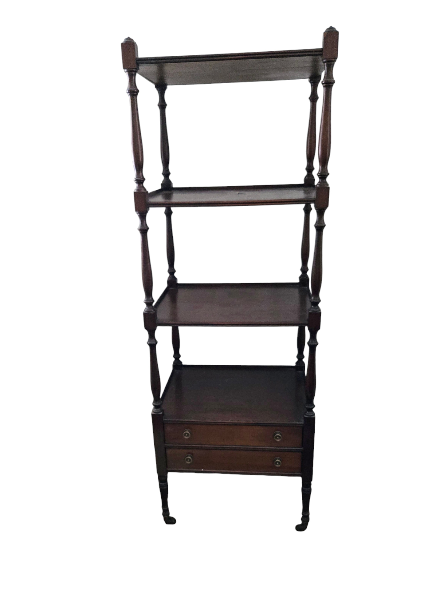 4 Tier Antique Display /Shelving Unit In A Dark Walnut Stain #1907104 ...