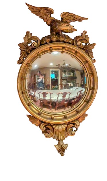 Outstanding Antique Gilded Federal Convex Eagle Mirror #2134842 ...