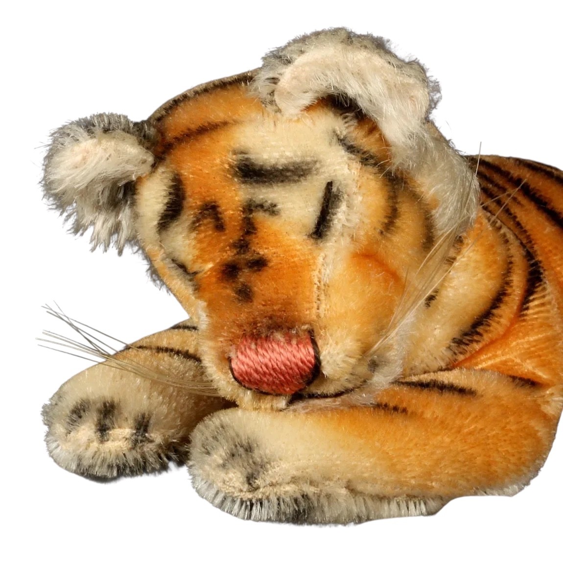 Rare 1956-1961 Steiff Sleeping Tiger "Marke Floppy Tiger ID" Tag ...