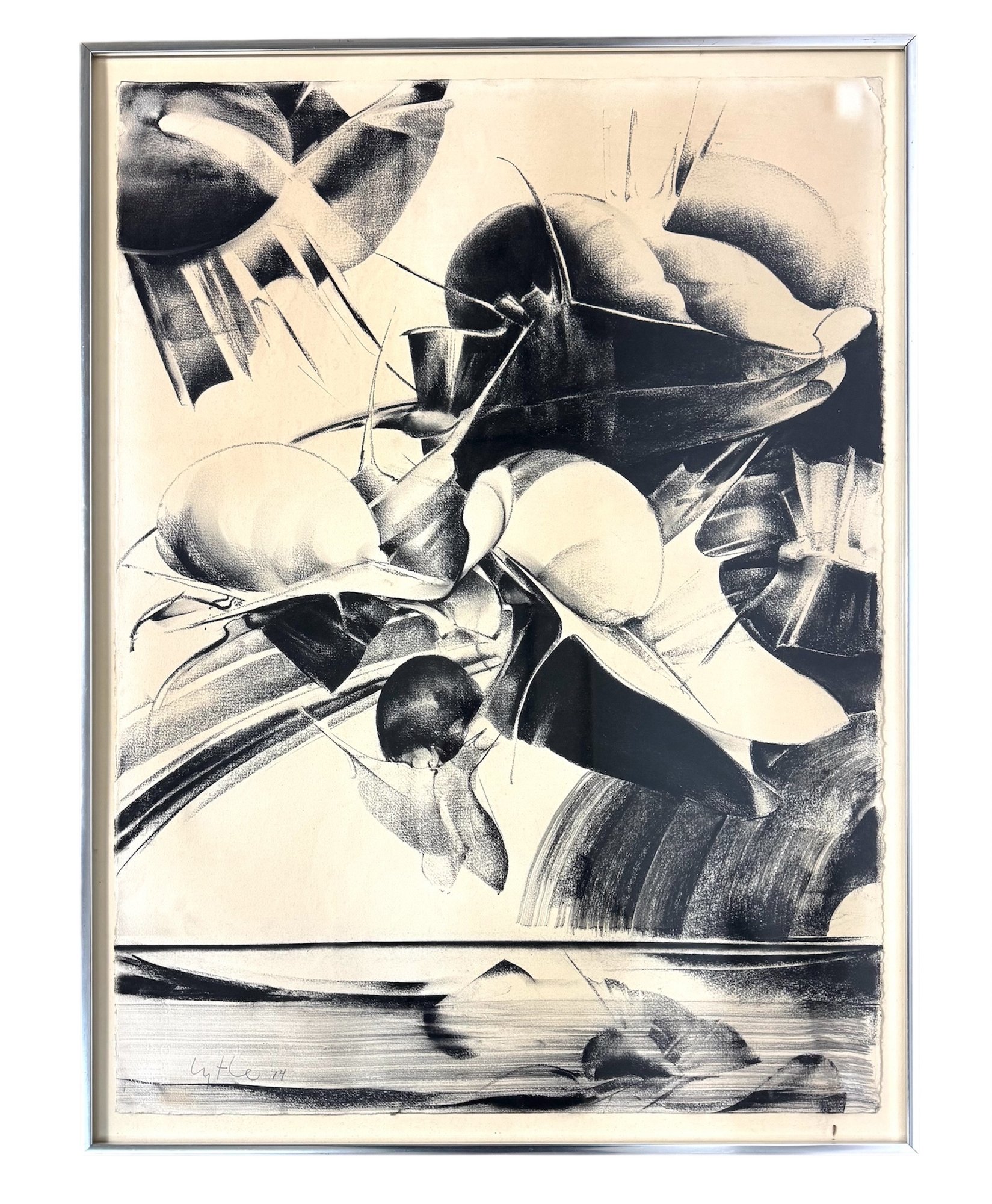 Pencil Signed Charcoal On Paper By Richard Lytle 1974 #2244996 ...