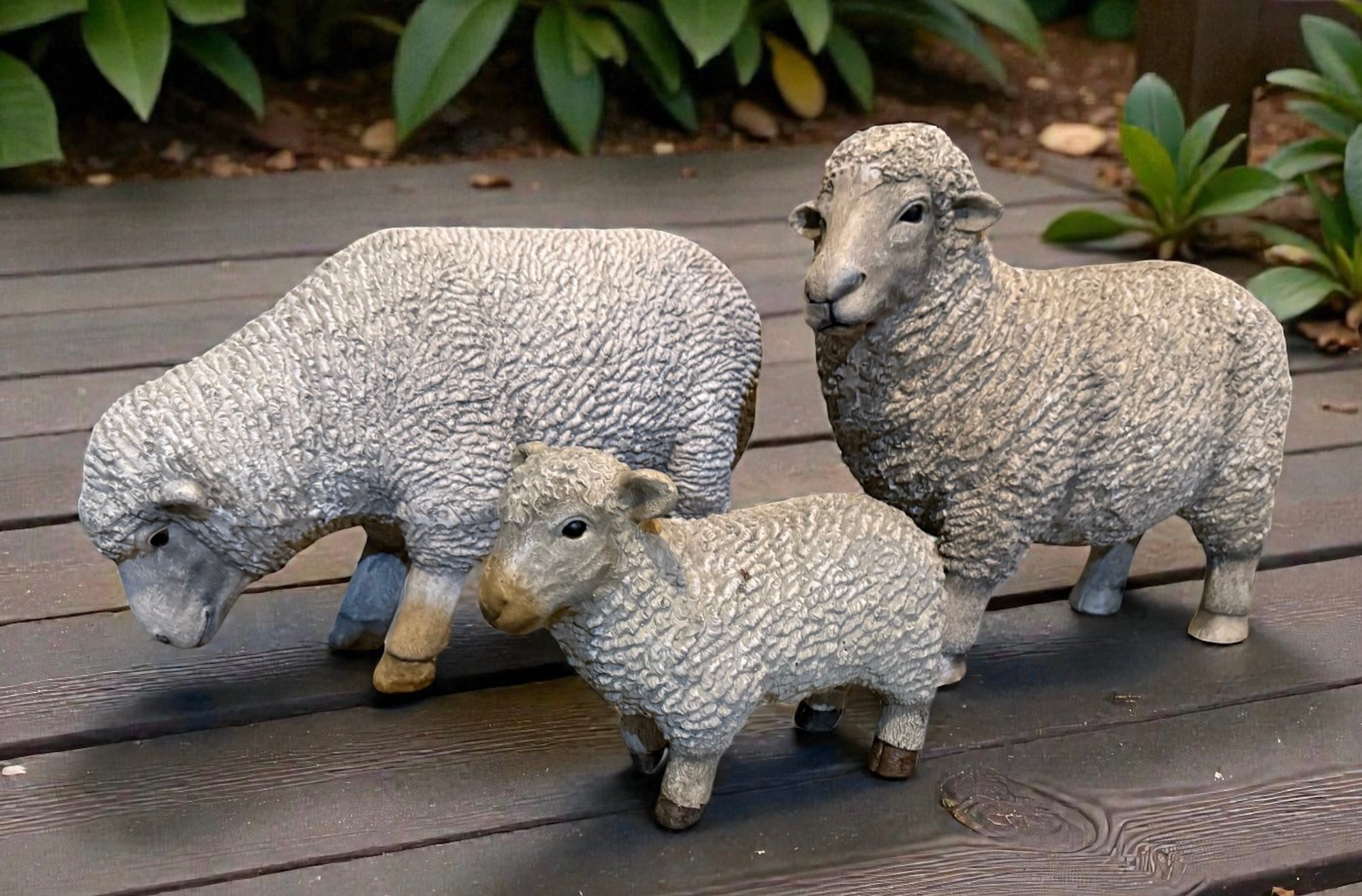 Large Life Size Adorable Frontgate Ceramic Sheep Family #2253747 ...