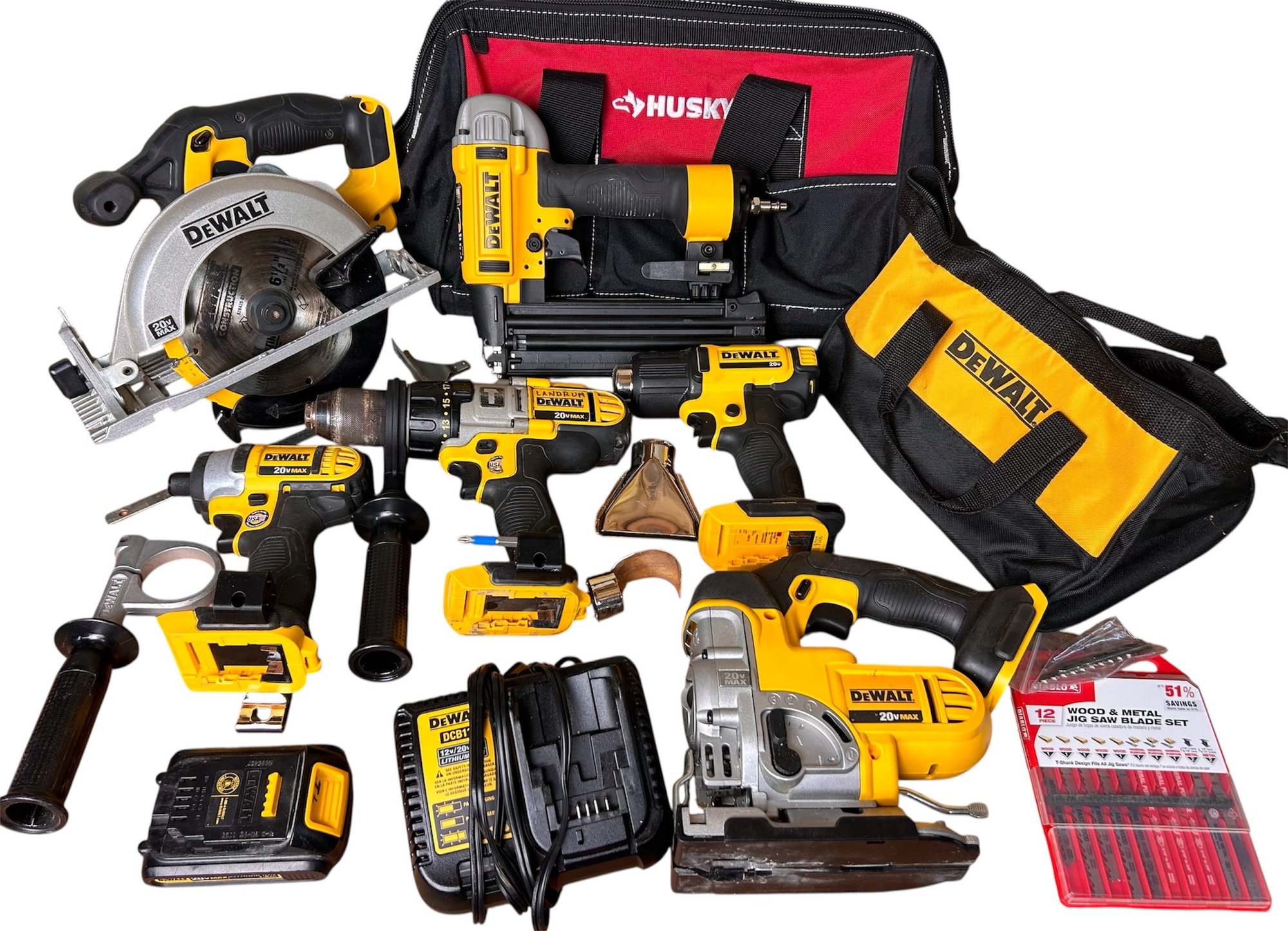 Dewalt 20v Max Tool Bundle With Battery, Charger, Storage Bag And ...