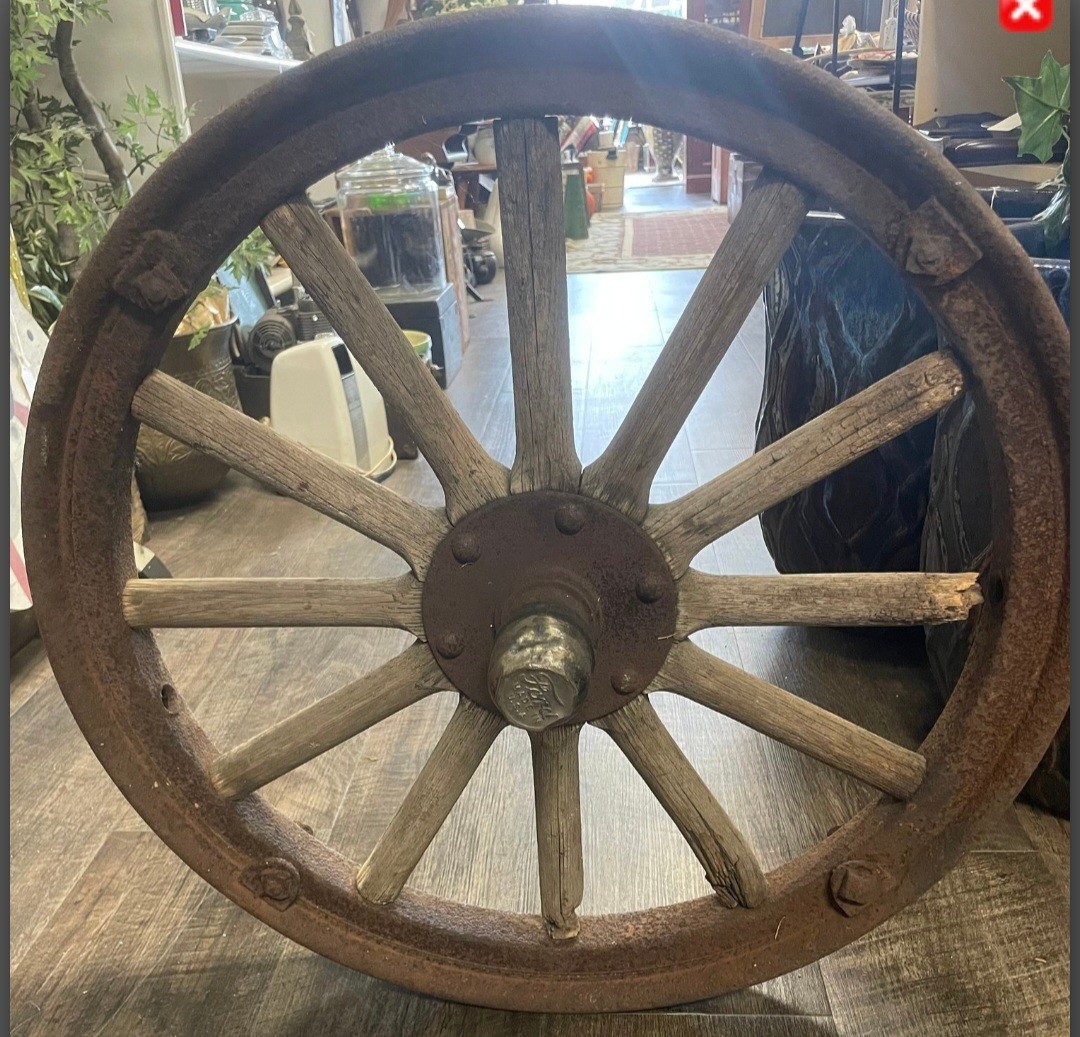 Antique FORD Wooden Spoke And Metal Rim Wheel- Model A Era LP/ STORE ...