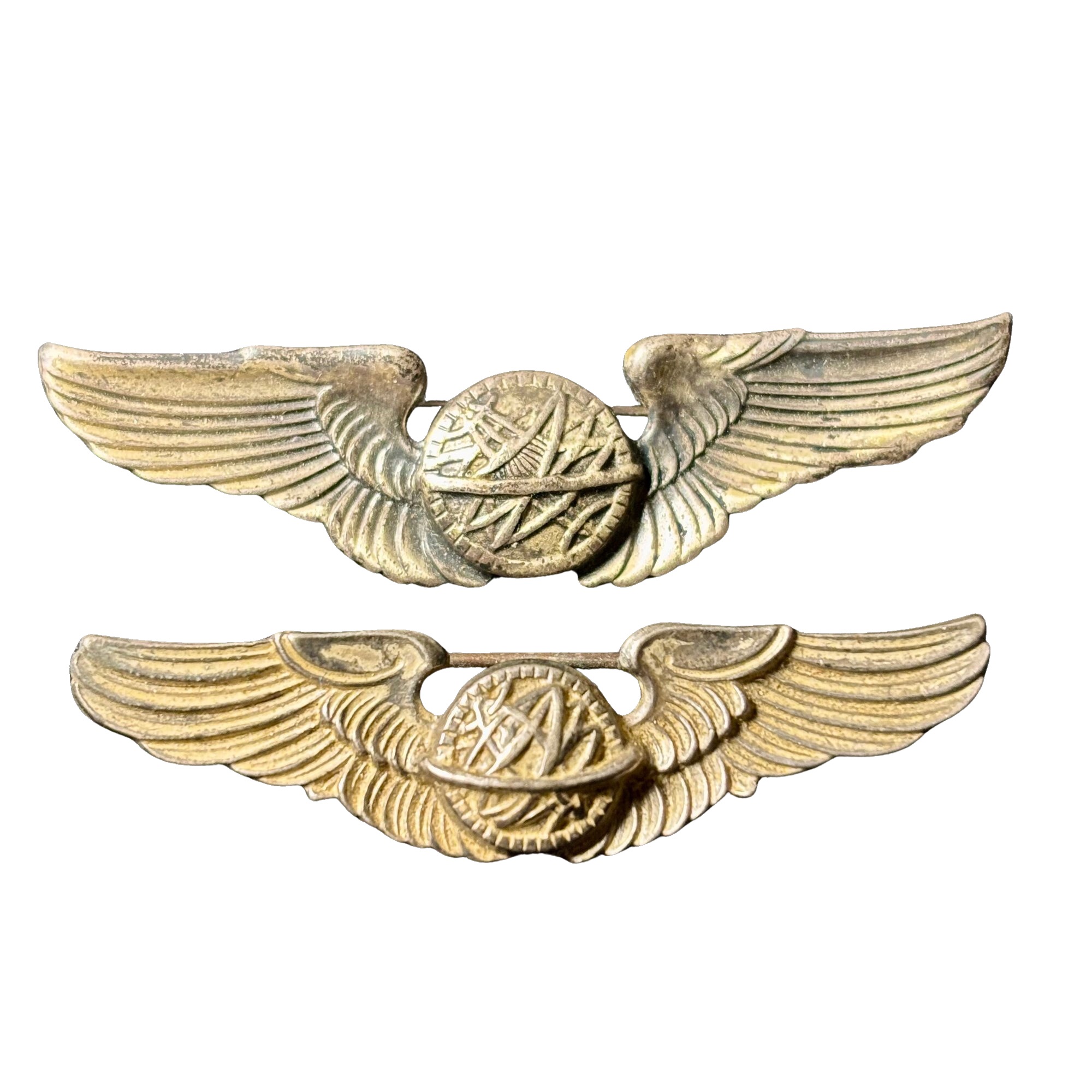 Two Sterling Silver US Army Air Force Navigator Wings Insignia #2009671 ...