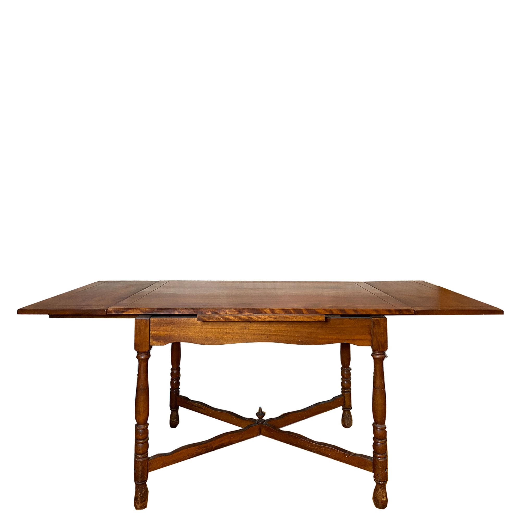 Stowable End Leaf Table With Removable Custom Glass Top #40797730 ...