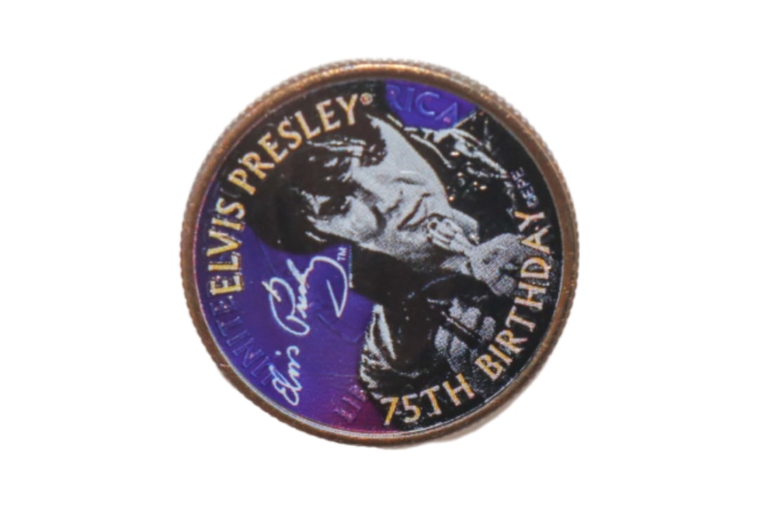 Elvis Presley 75th Birthday Colorized Coin #1977507 | Auctionninja.com