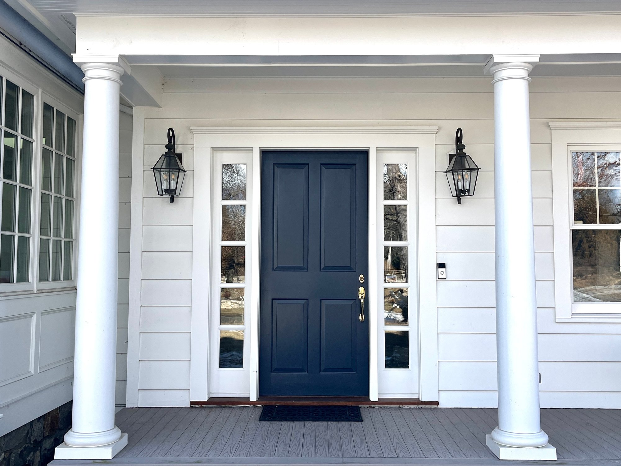 A Classic Colonial Front Entry - With Sidelights #2060583 ...