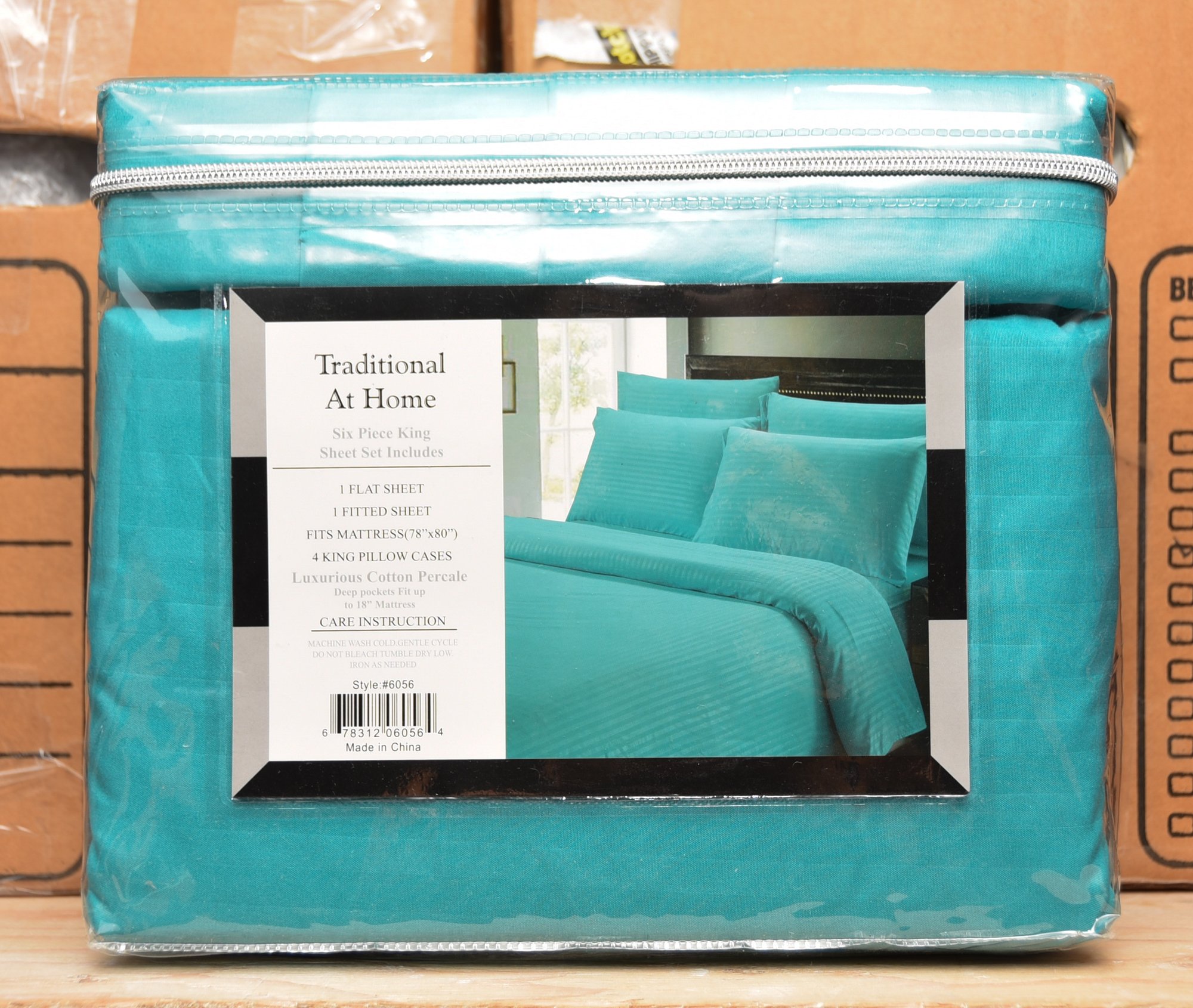 800 Thread Count King Size Sheet Set In Turquoise, New In Package Traditional At Home #1913693 ...