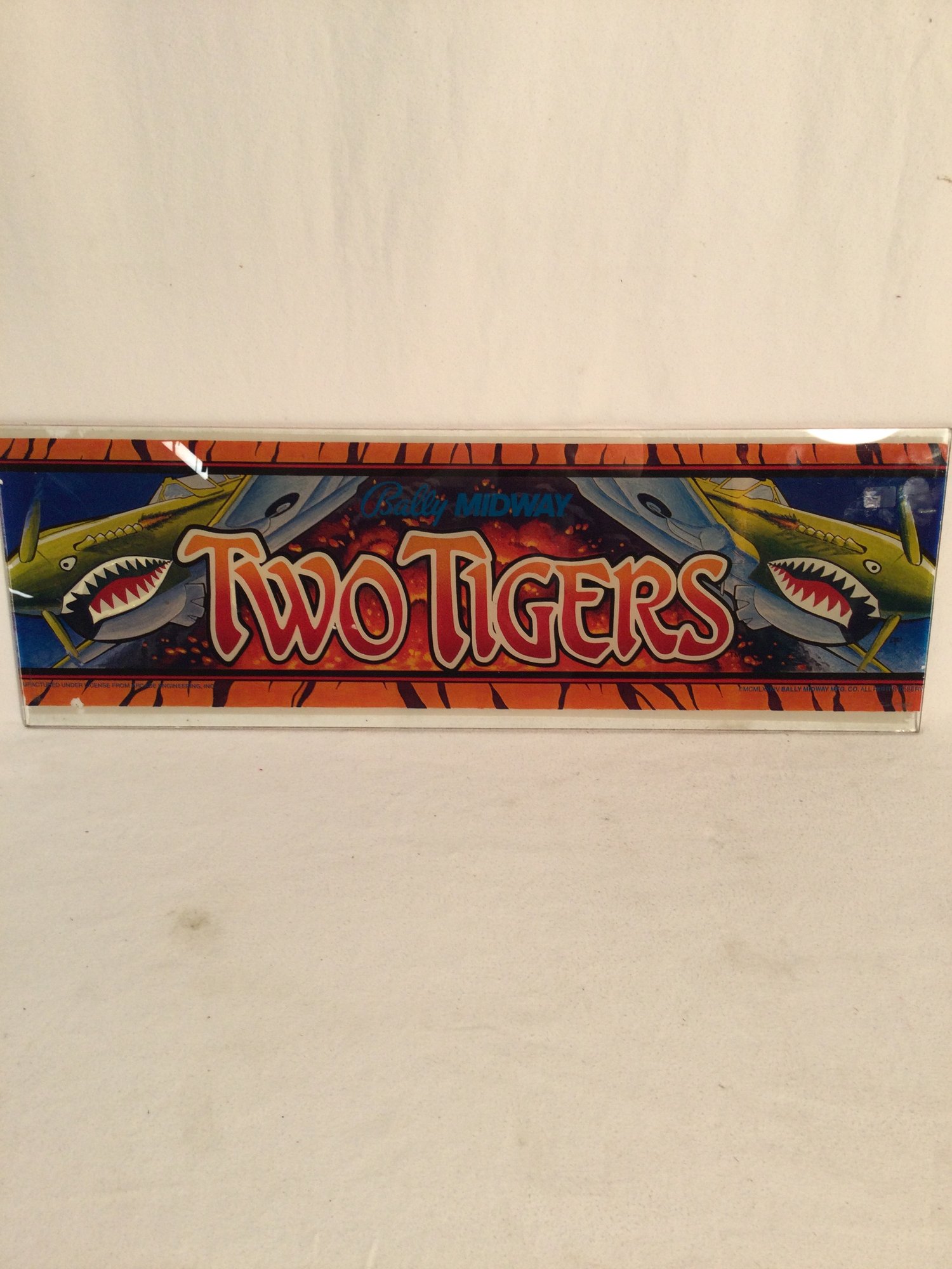 Vintage Bally Arcade Two Tigers Game Marquee Glass #1977099 ...