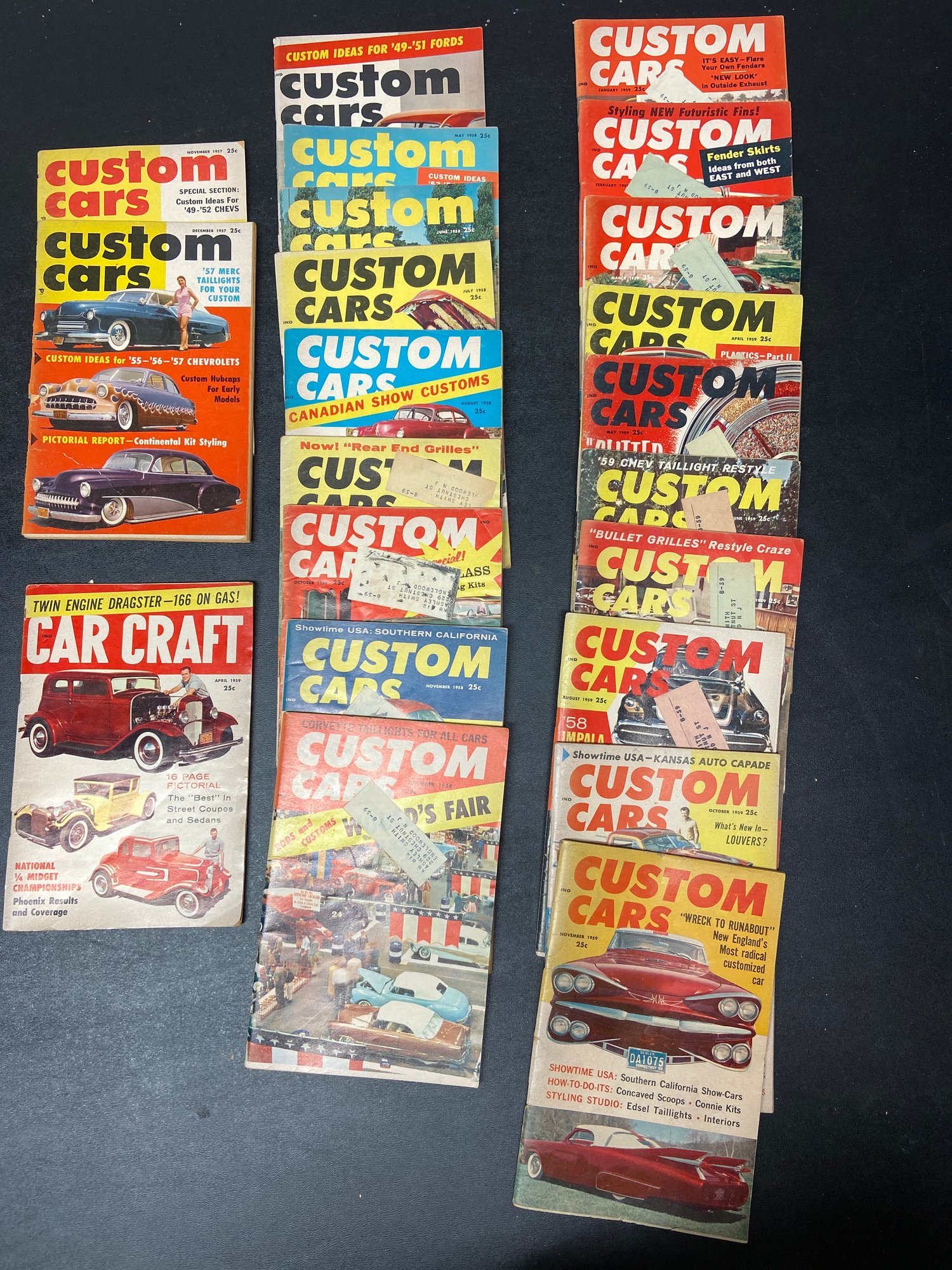 Vintage Custom Cars Magazines 1957, 1958 And 1959 And Car Craft ...
