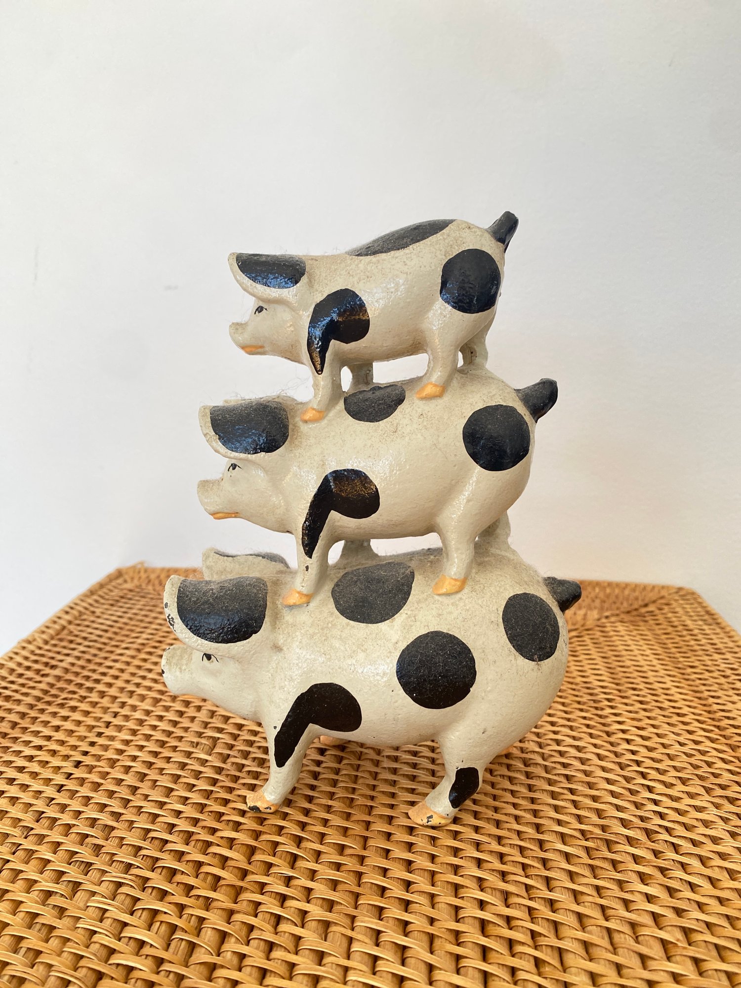 Cast Iron Door Stop Three Little Pigs One On Top Of The Other #2075209 ...