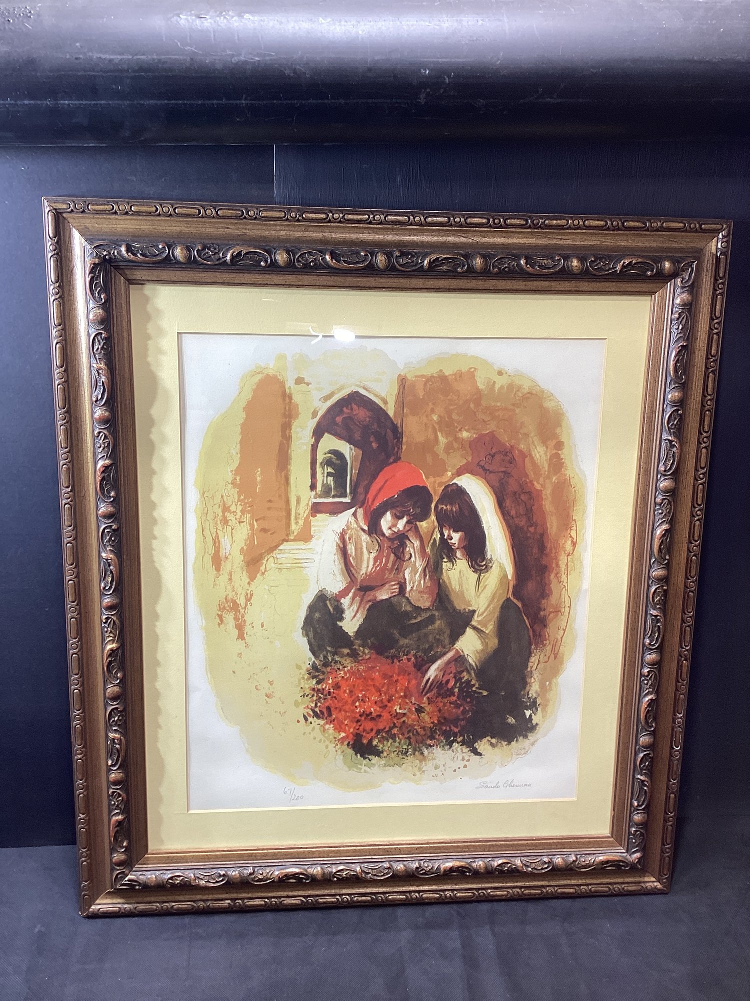 A Great Low Numbered Lithograph By Well Listed Artist( Sandu Lieberman ...