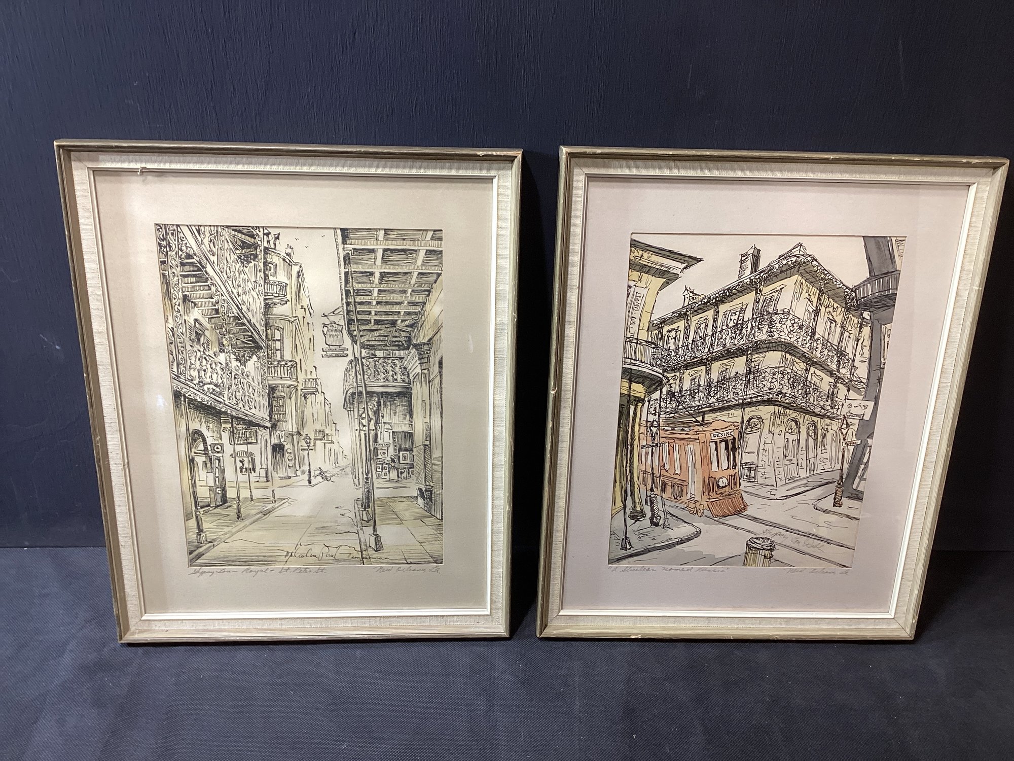2 Pencil , Signed, And Titled Lithographs Of New Orleans, Great Shape ...