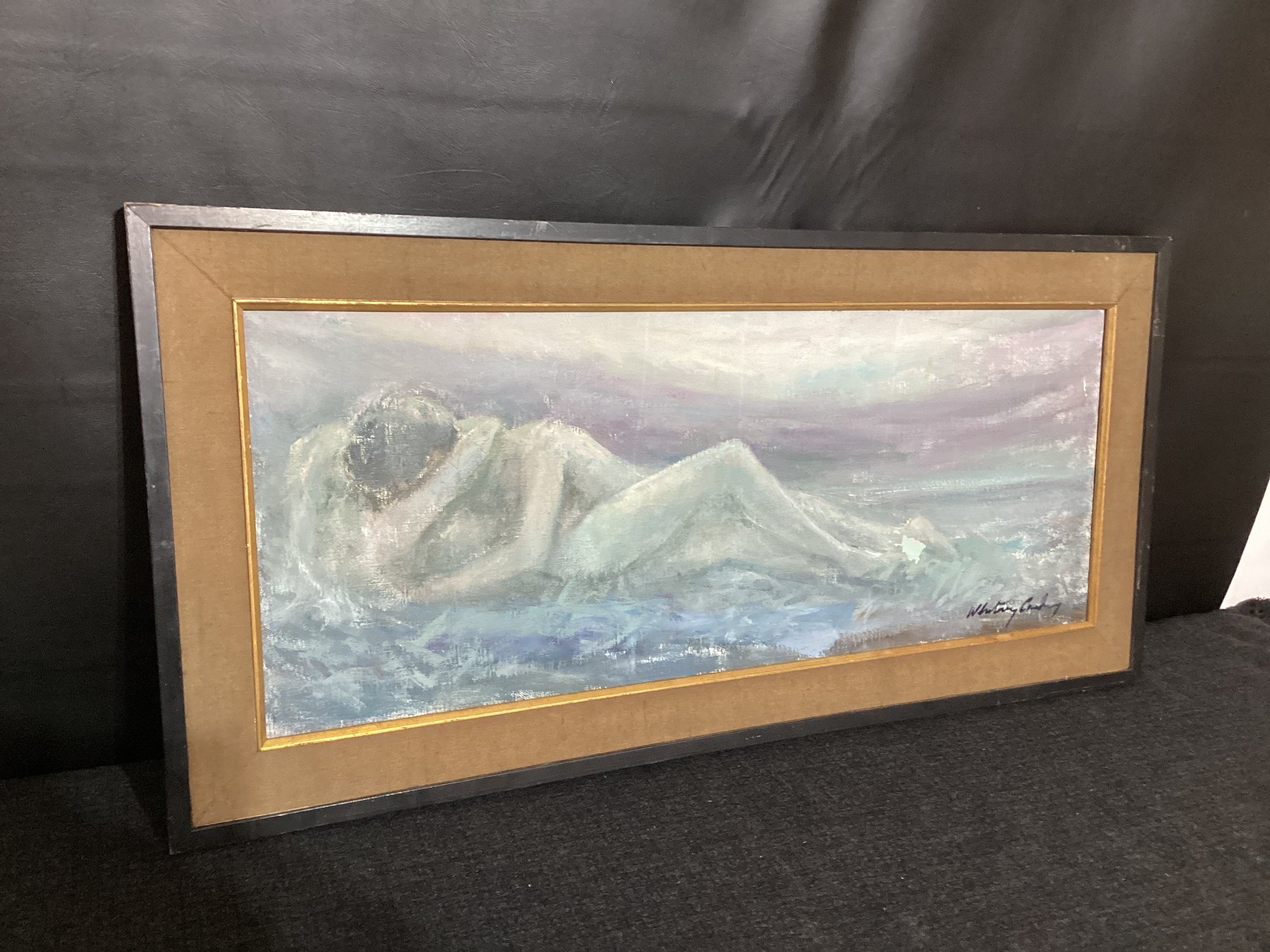 Great Oil On Canvas Embracing Signed (Whitney Cushing) ( 1917- 1993 ...