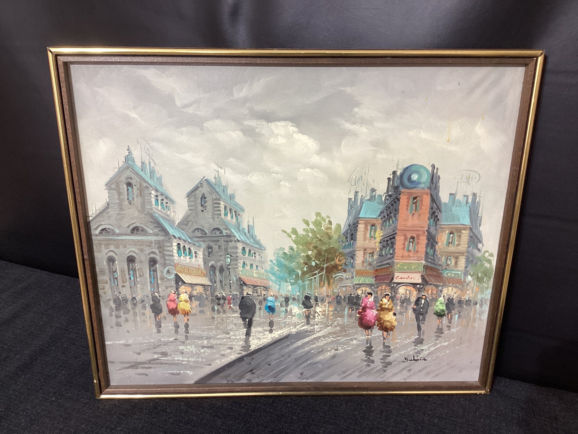 O/c French Painting Scene ,signed By The Artist( Dubois ) In Great ...