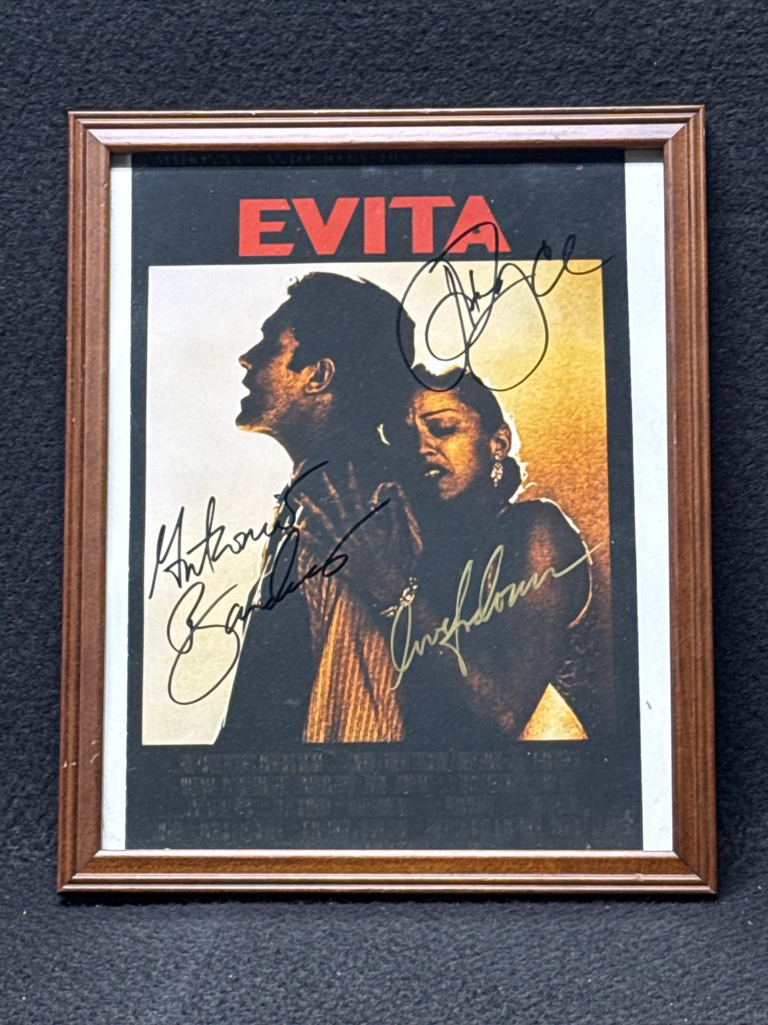 Antonio Banderas Madonna & Jonathan Pryce Autographed Promotional Photo ...