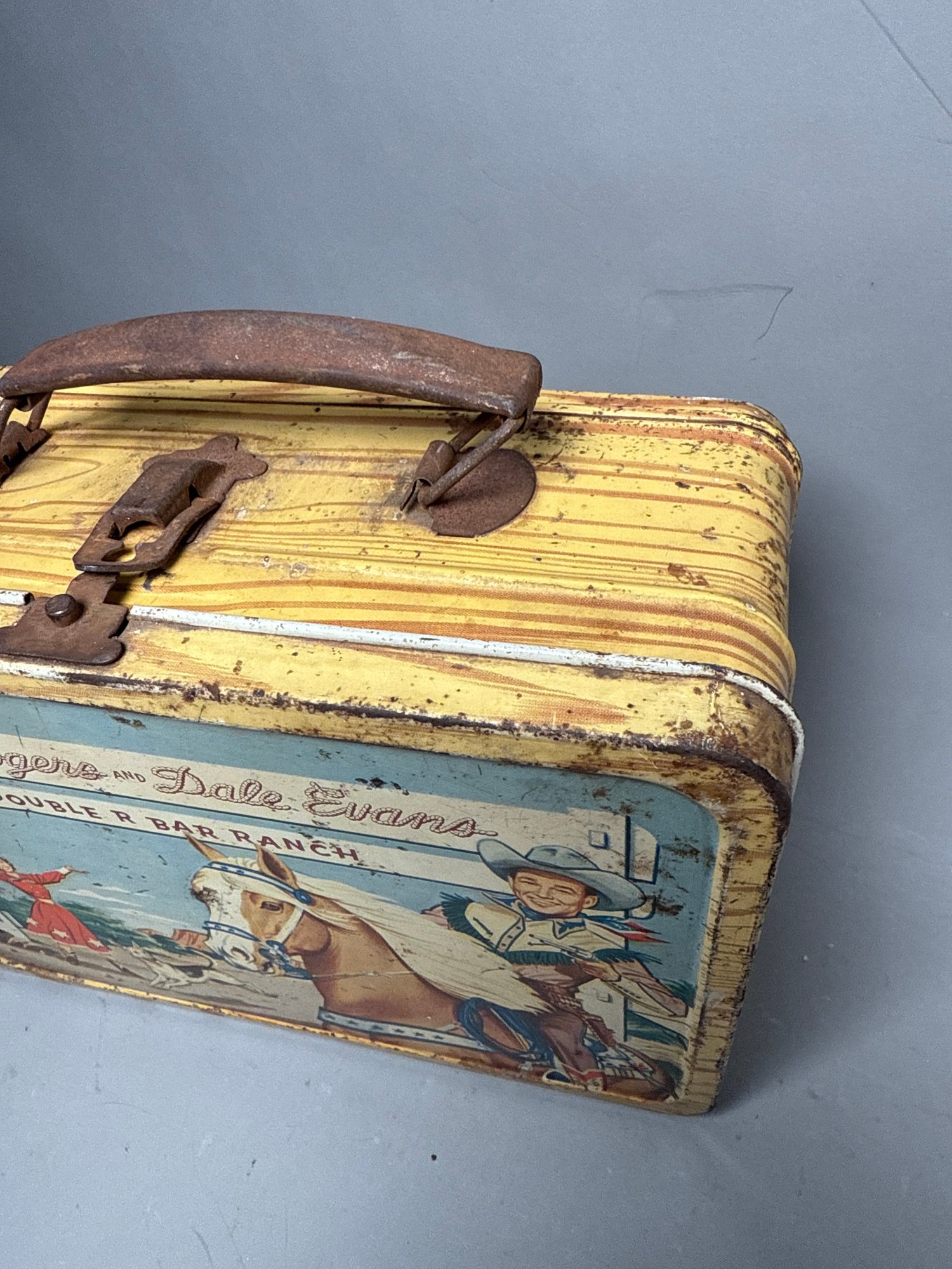 Vintage Roy Rogers And Dale Evans Double R Bar Ranch Metal Lunchbox ...