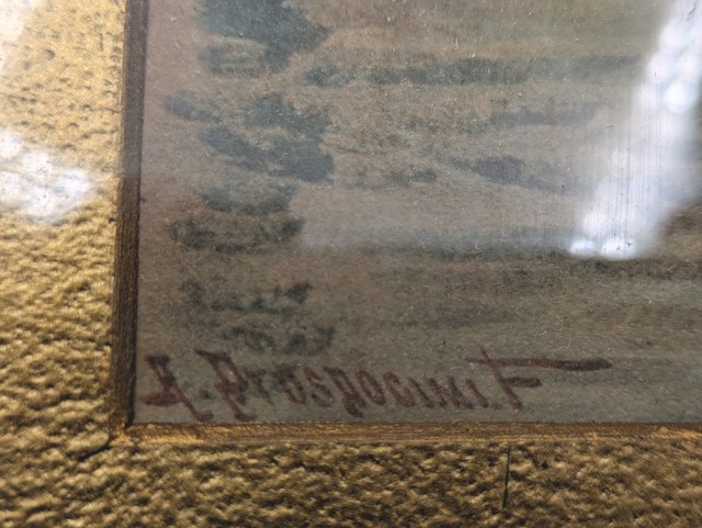 Signed Venetian Canal Scene Painting - Alberto Prosdocimi #2219990 ...