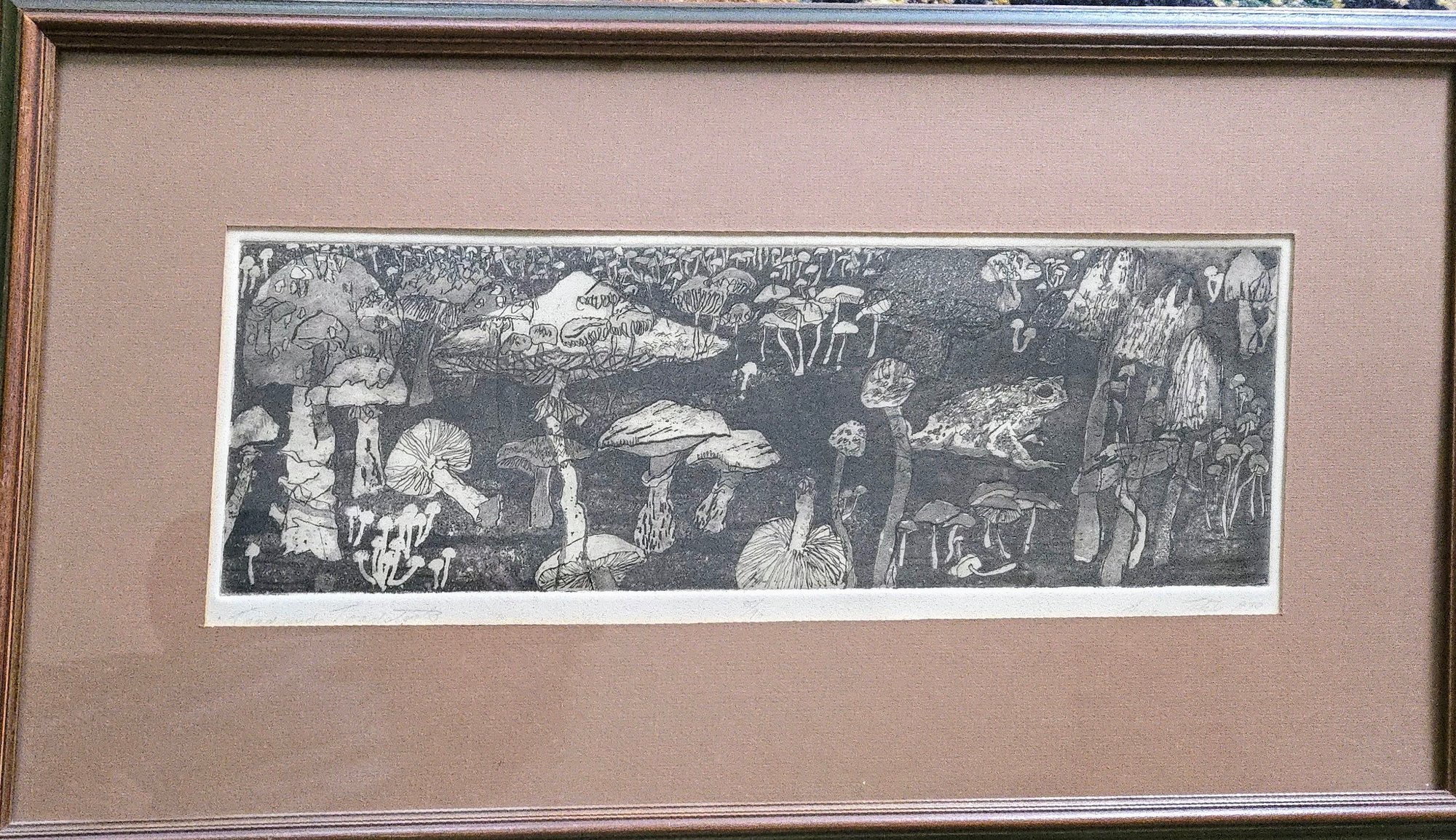 Fantastic Monochrome Toadstool Drawing - Special Edition Signed And ...
