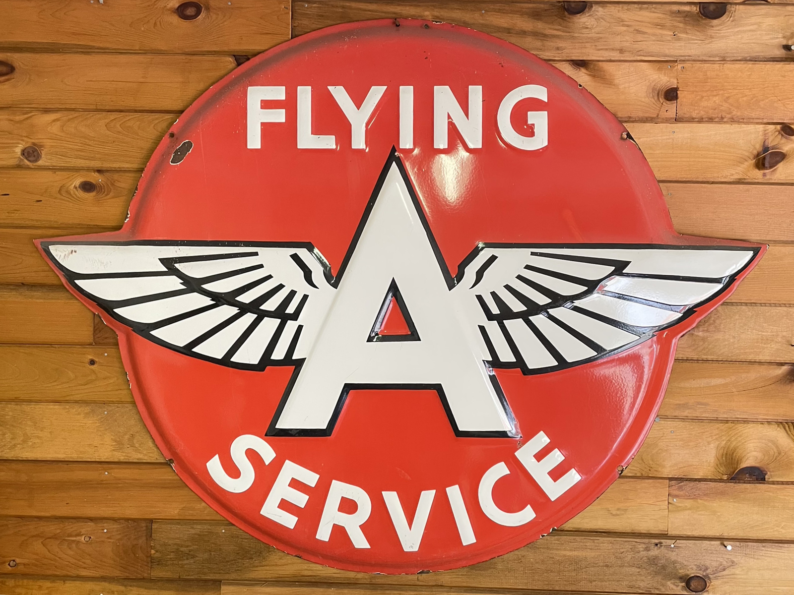 An Authentic Large Vintage "Flying A Service" Station Sign #40702167 ...