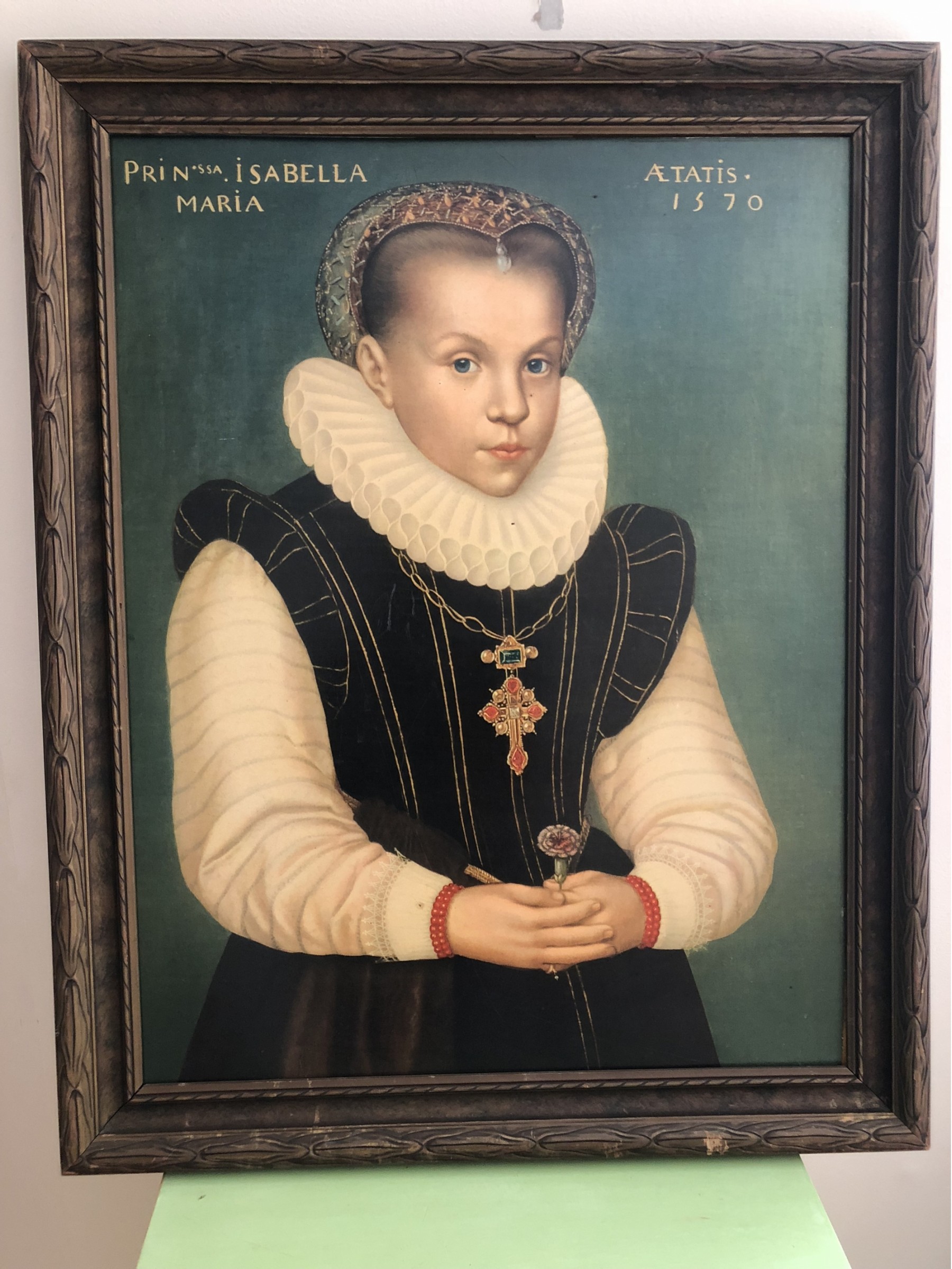 Very Rare Princess Isabella Maria 1570 Print Mounted On Cardboard ...