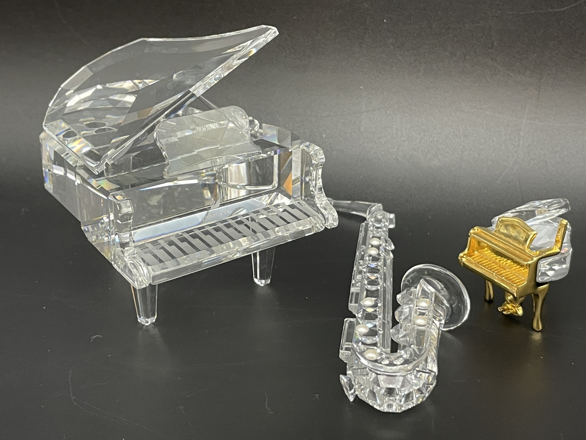 Swarovski Crystal Art- Collection Of Three Musical Instrument. #1765196 ...