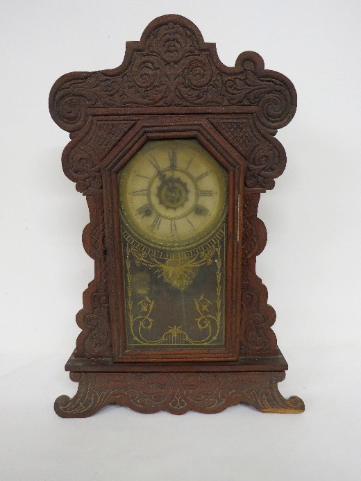 Waterbury Clock Co. Victorian Gingerbread Mantle Clock - Double Chime ...