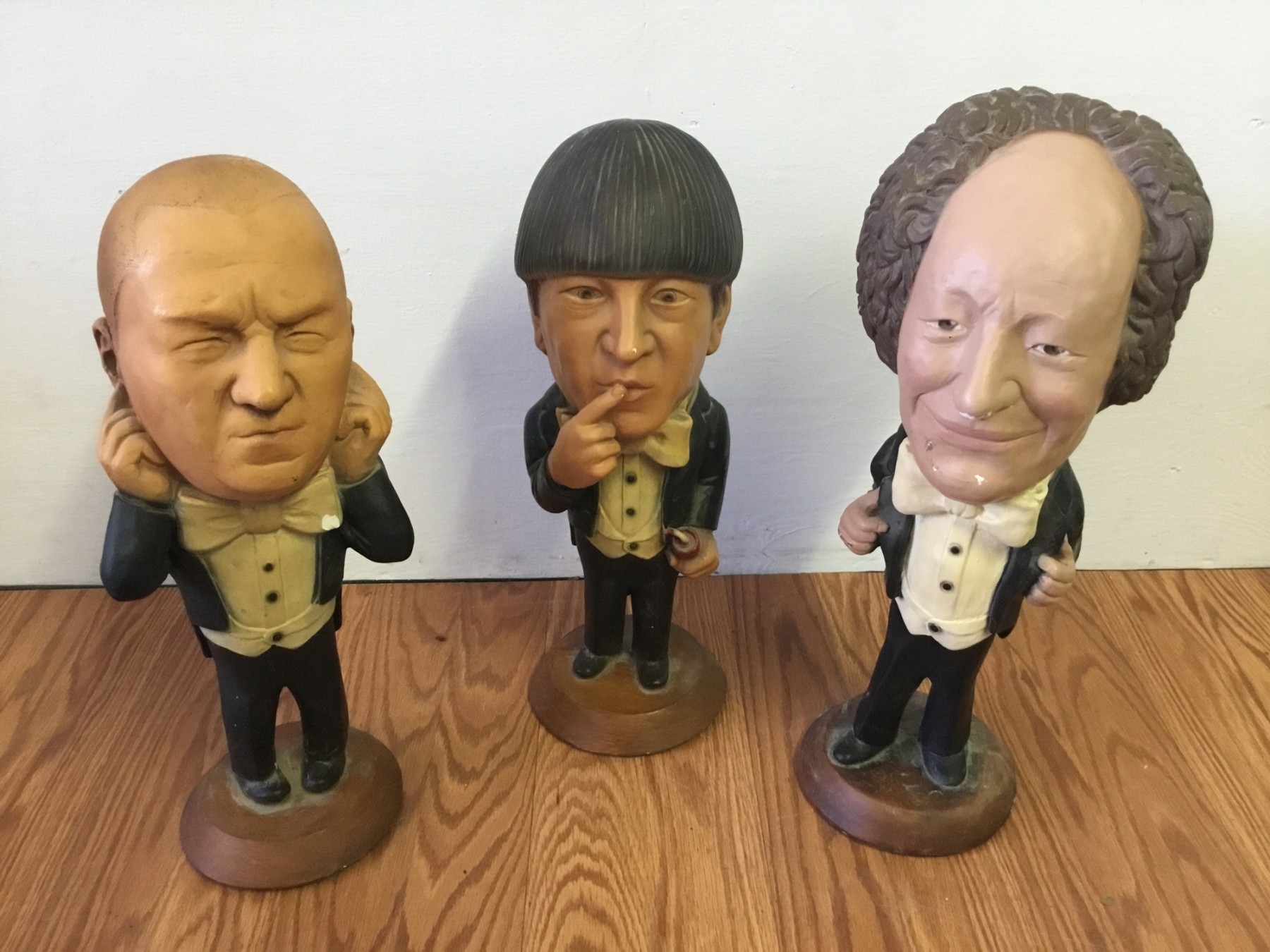 1980 Norman Mauer Esco 3 Three Stooges Statue Set Larry Moe Curley ...